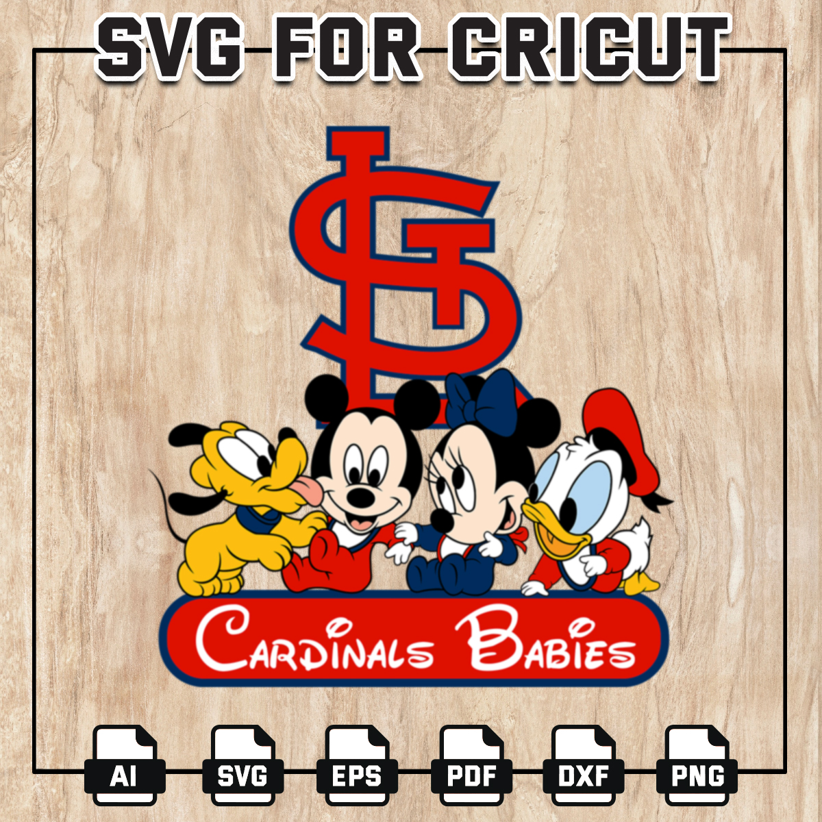St Louis Cardina Babies MLB Svg,Cardinal Svg, Disney MLB SVG | Inspire ...