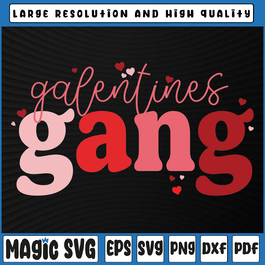 Retro 2022 Valentine's Day Galentines Gang Svg Valentine's D | Inspire ...