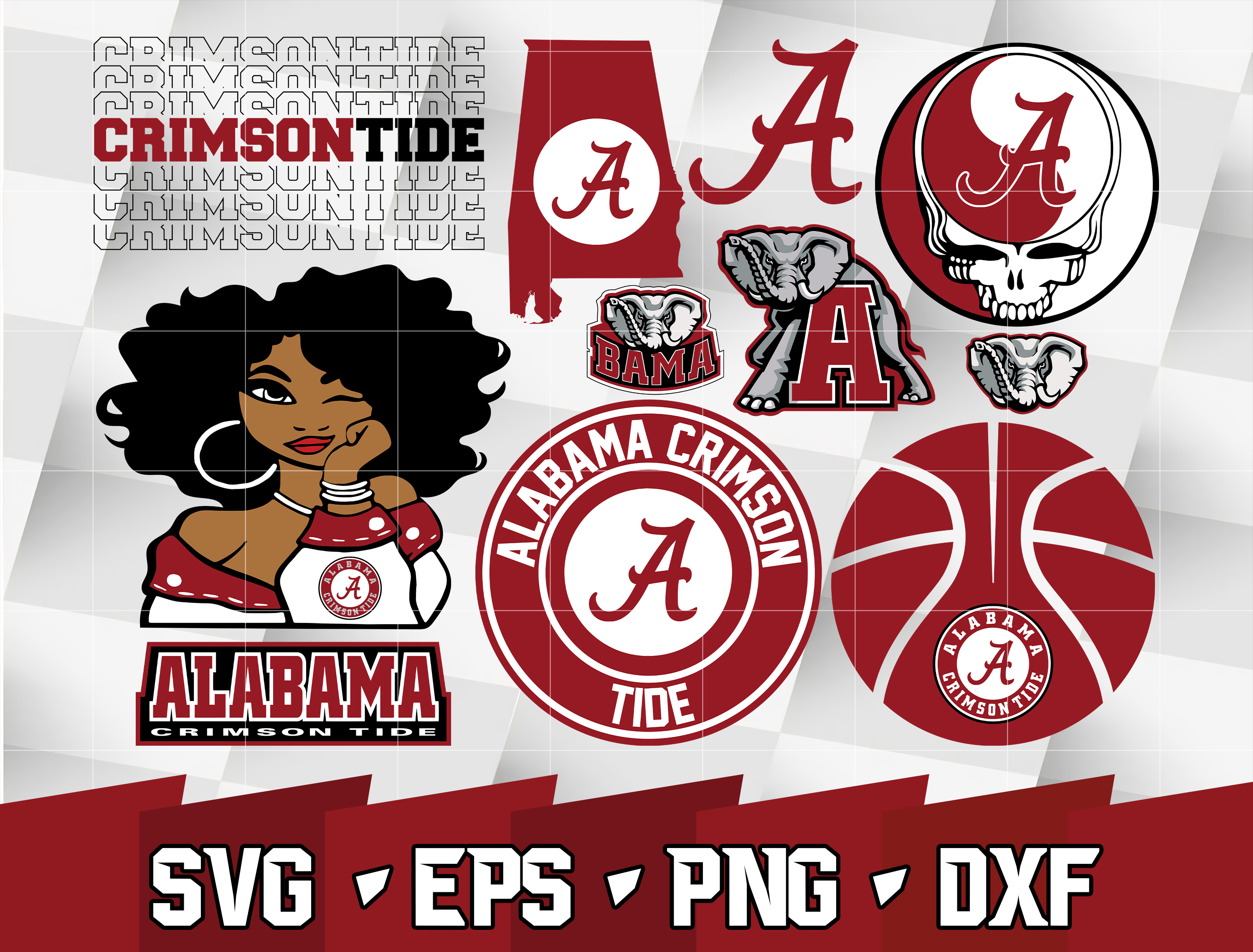 Alabama Crimson Tide SVG bundle , NCAA svg, logo NCAA bundle | Inspire ...