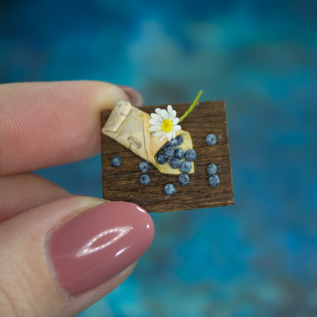 TUTORIAL Miniature blueberry with polymer clay | Miniature f - Inspire ...