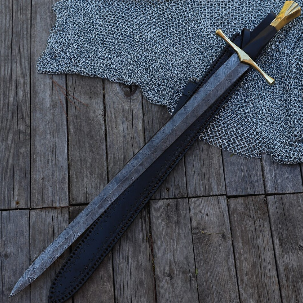 Black Damascus Steel Sword