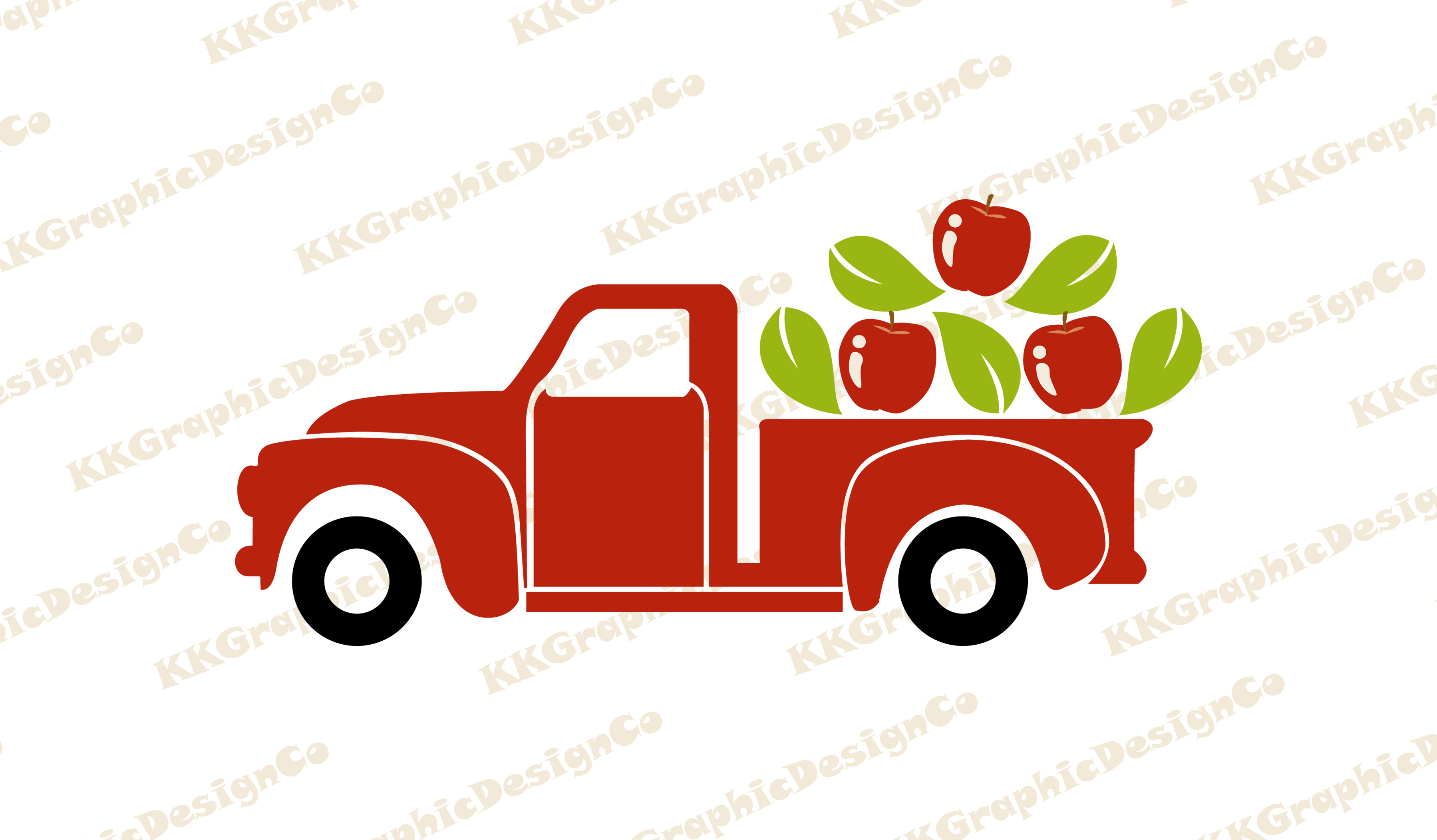 Apple truck svg Vintage truck svg Fall truck svg Red truck s | Inspire ...