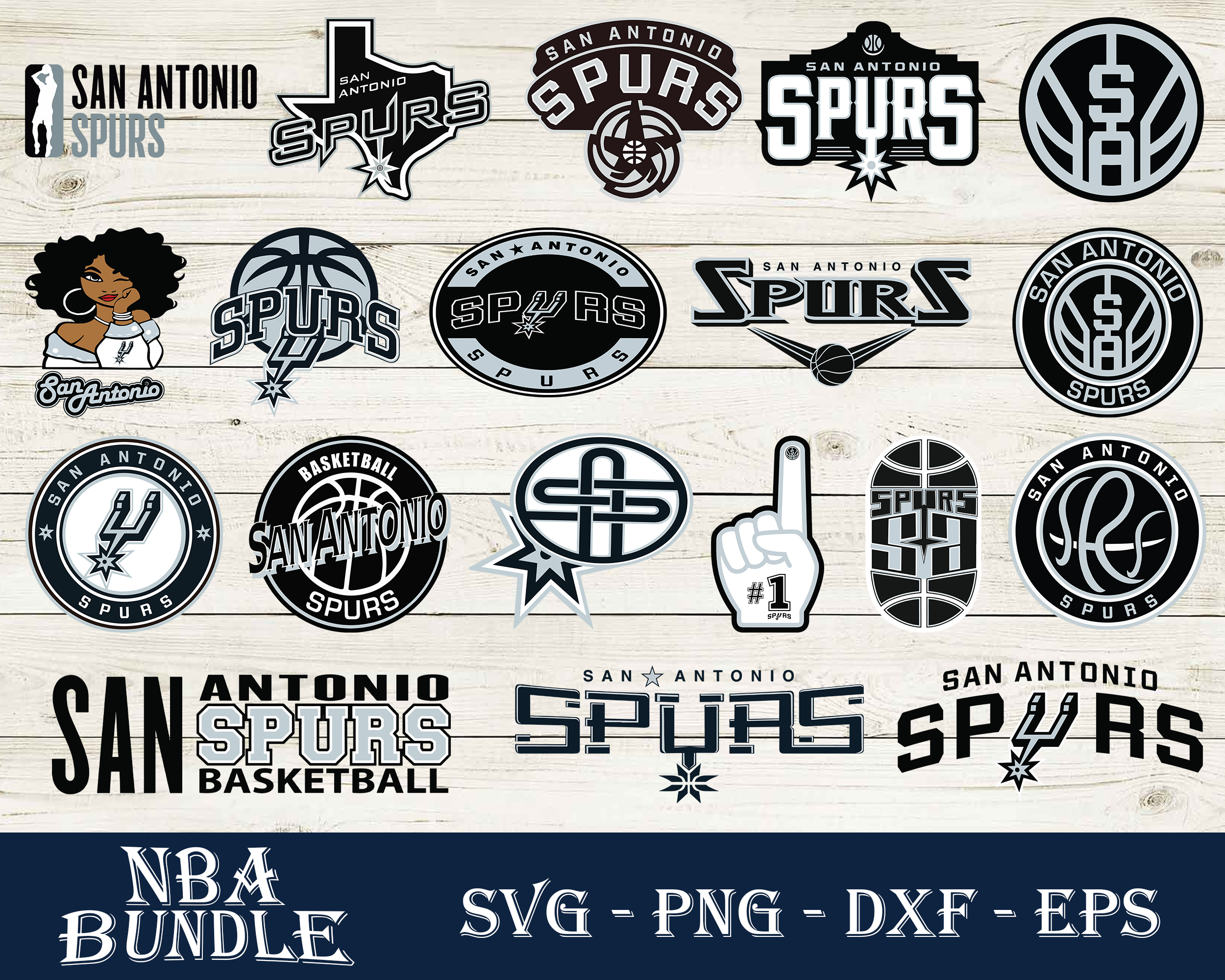 San Antonio Spurs Bundle SVG, San Antonio Spurs SVG, NBA Bun | Inspire ...