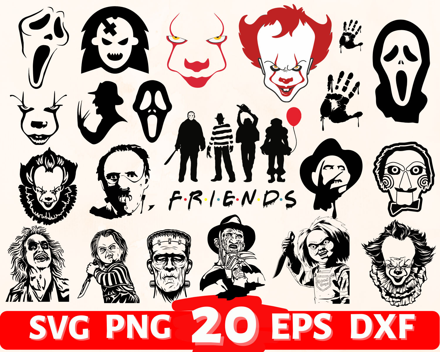 Horror Characters, chucky svg, pennywise svg, it movie svg, | Inspire ...