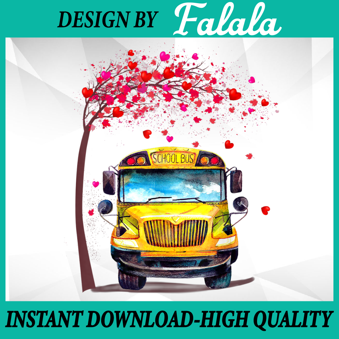 School Bus Valentine With Tree Heart Png, School Bus Driver | Inspire ...