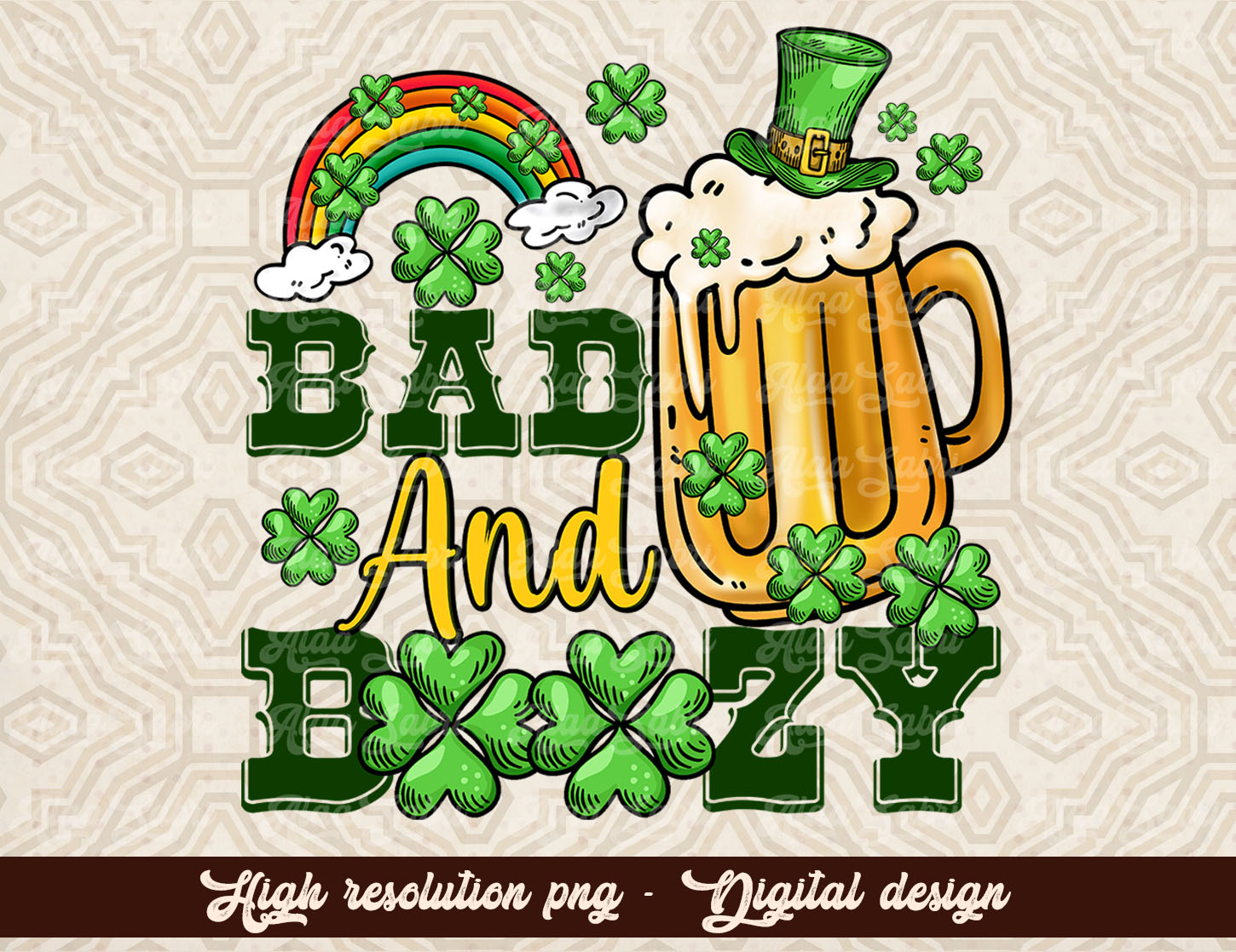 Bad and Boozy Png, Lucky Png, St Patricks Day Beer, Happy St | Inspire ...
