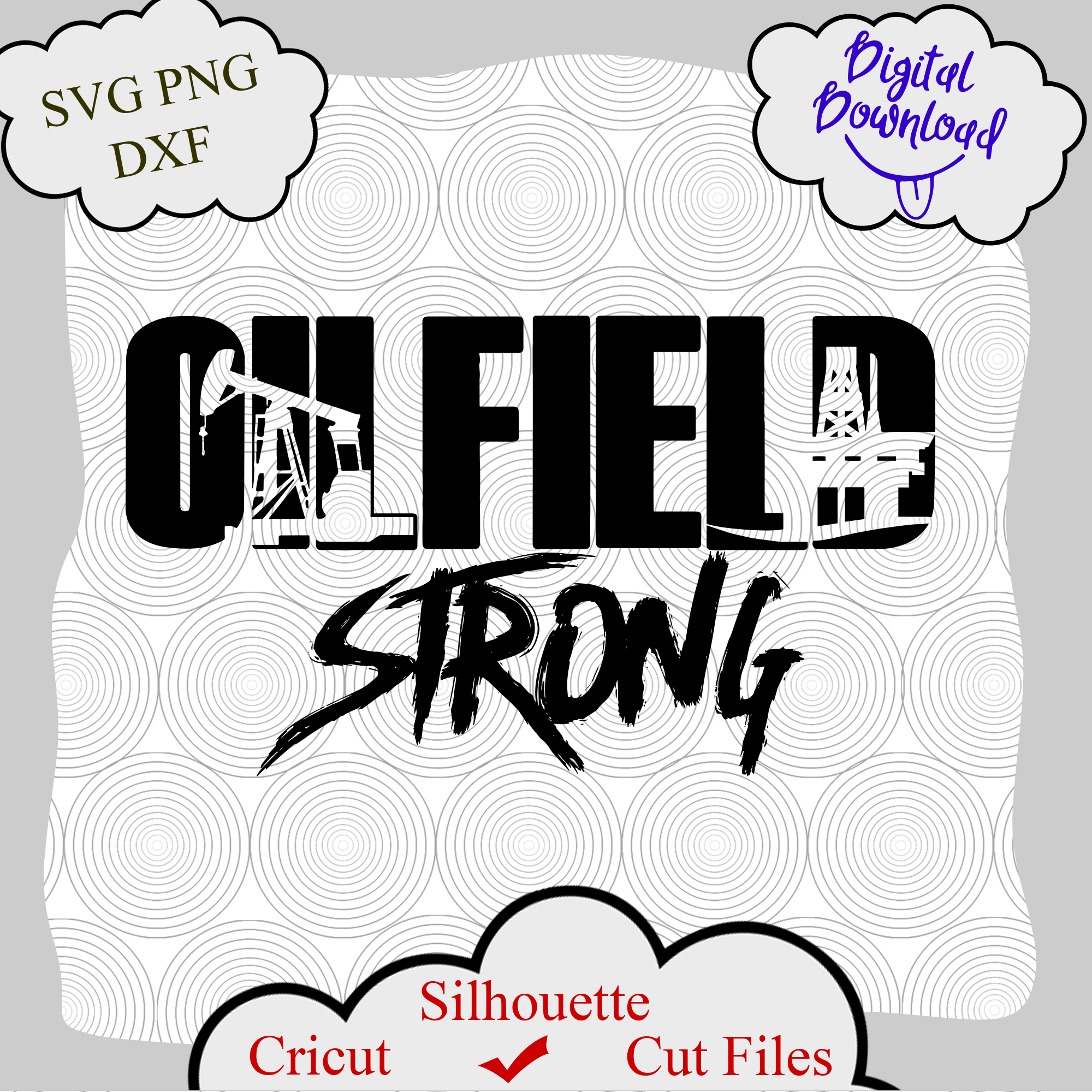 Oilfield Strong SVG, Cuttable SVG, Offshore, Oil Rig, Digita | Inspire ...