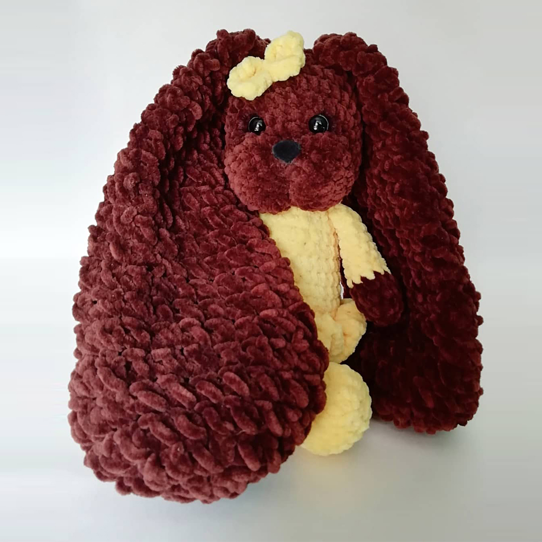 Crochet hare doll with long ears Stuffed hare Knitted hare t | Inspire ...