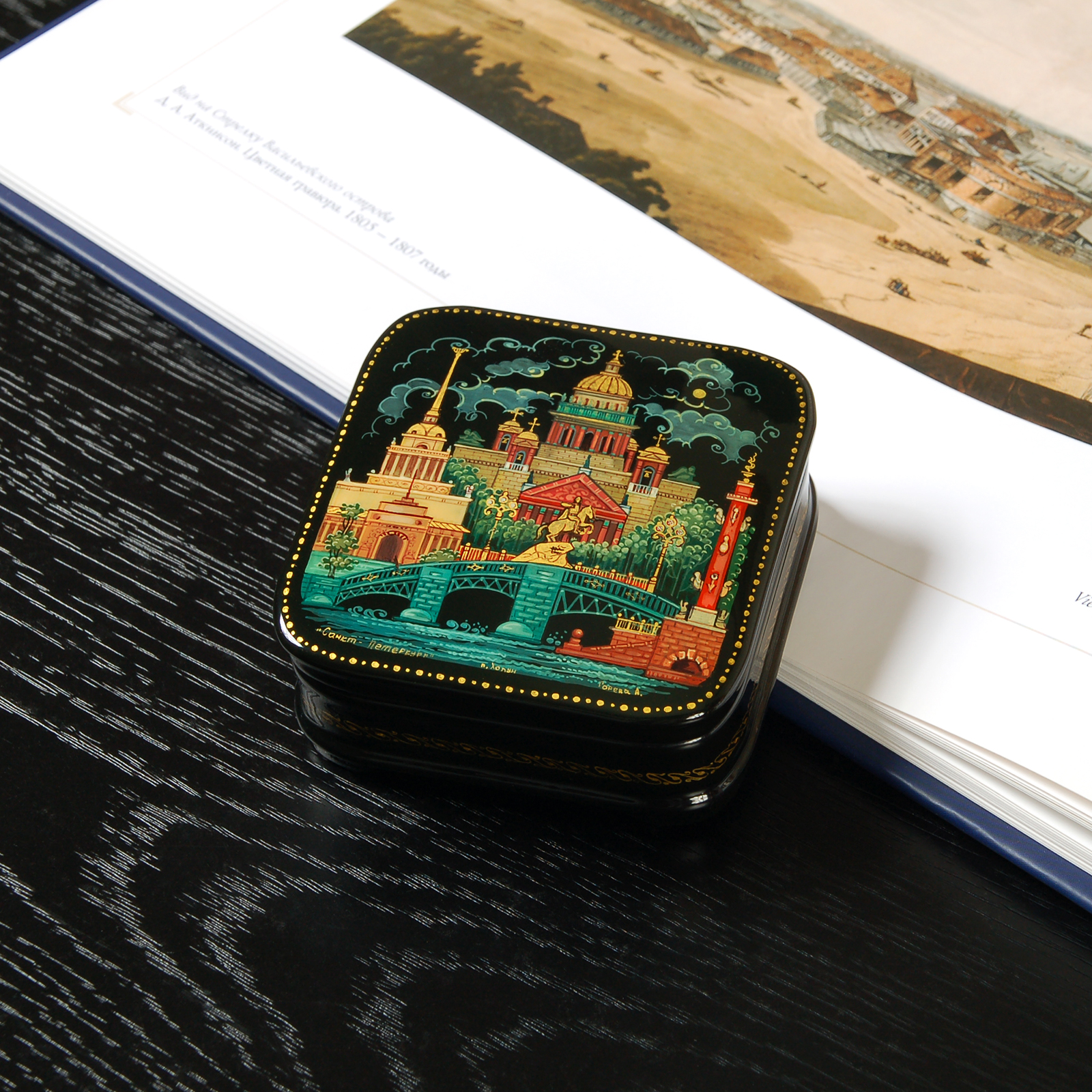 St Petersburg lacquer box hand painted miniature Russian dec - Inspire ...
