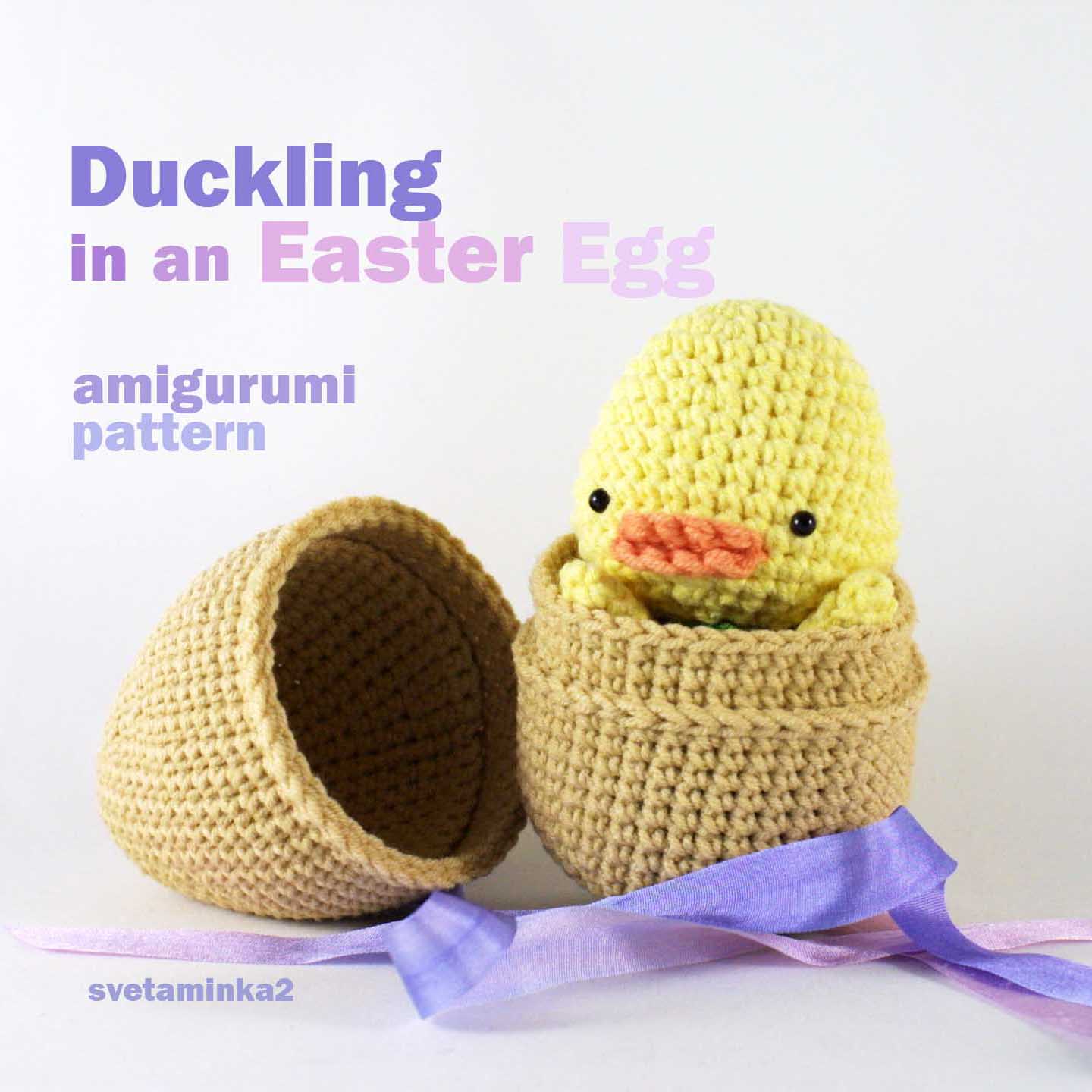Easter Crochet Pattern Amigurumi Easter Egg Surprise Pattern | Inspire ...