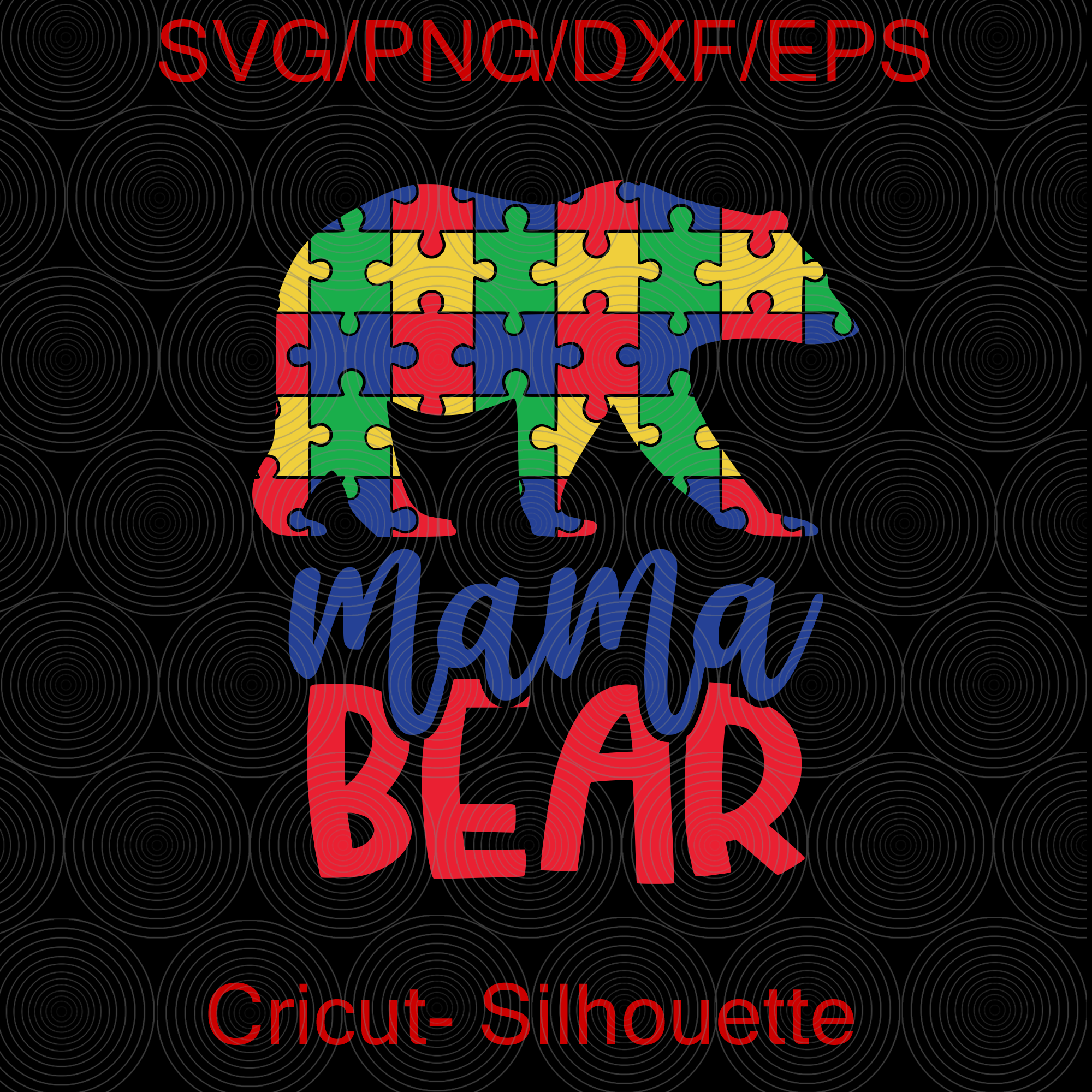 Autism Mama Bear svg, Autism Bear SVG, Autism Mommy SVG, Aut - Inspire ...