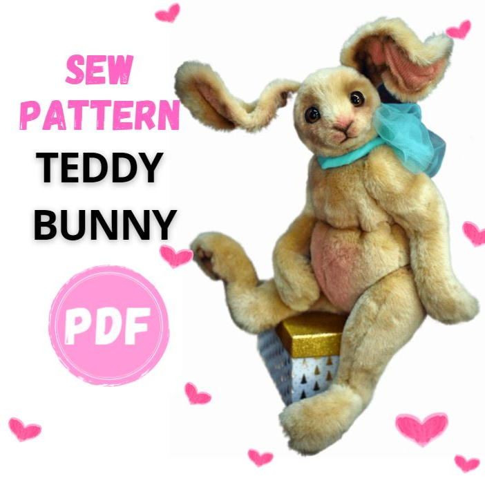 Teddy Bunny sewing pattern, Pattern stuffed animal, Pattern | Inspire ...