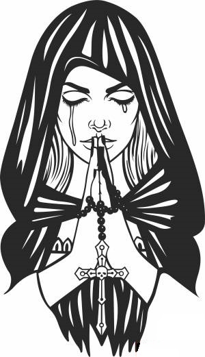 Bad nun cliparts DXF File | Inspire Uplift