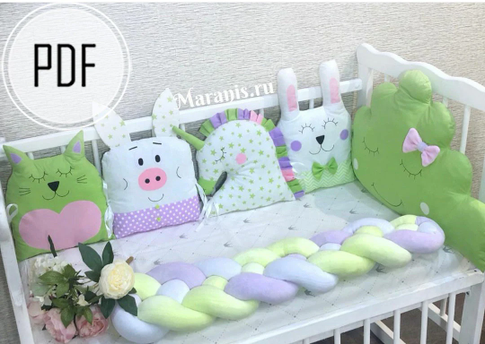 Crib bumper pattern. 6 in1. Braided bumper diy, Cloud pillow | Inspire ...