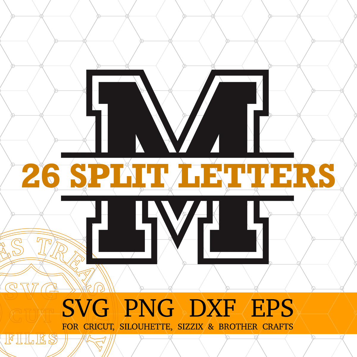 Split Monogram SVG Varsity College font letters png dxf eps | Inspire ...