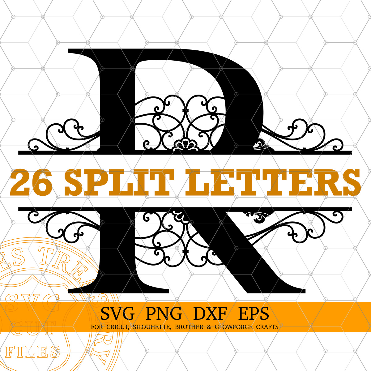 Monogram Svg, Split Regal Flourish Alphabet Name Monogram Le | Inspire ...
