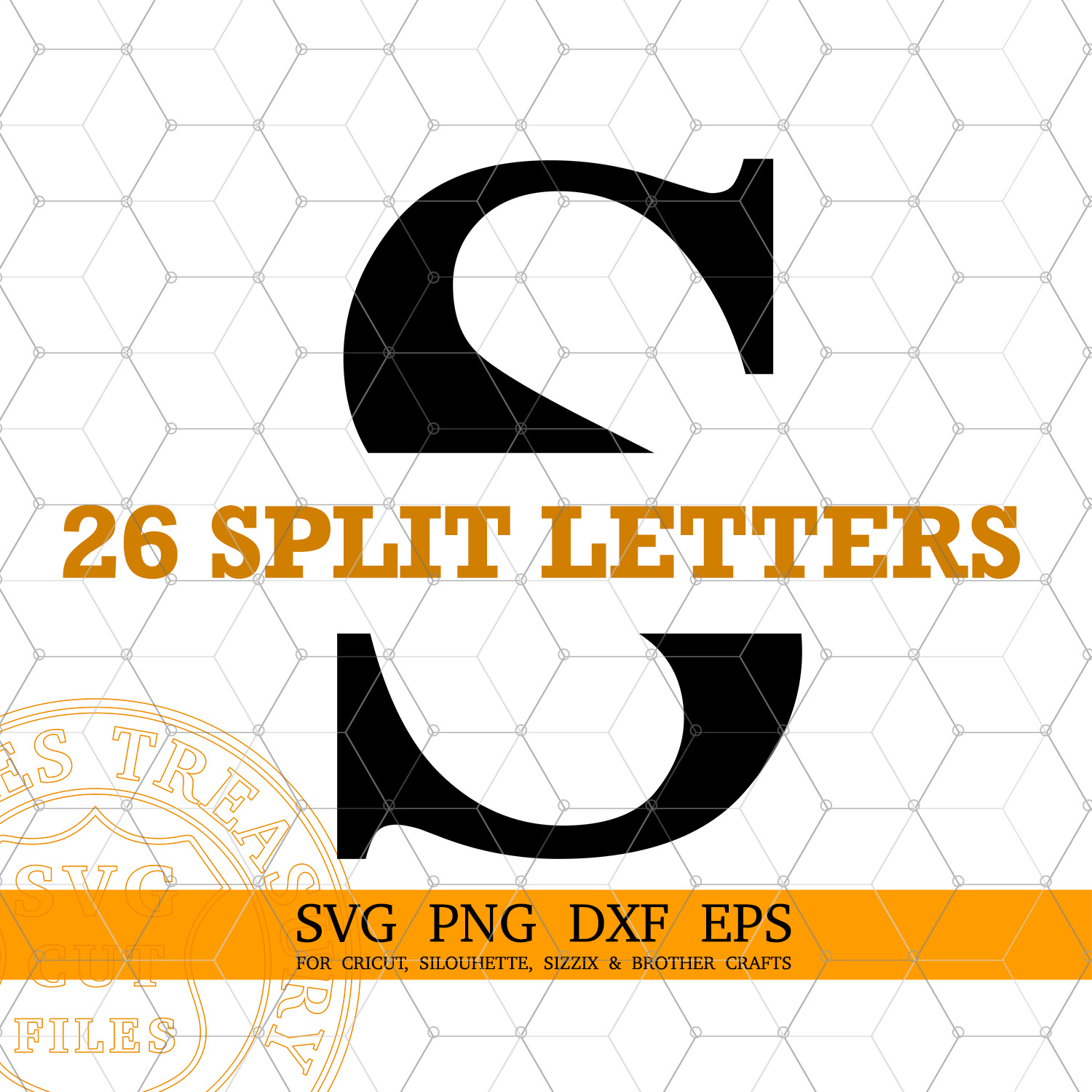 No Line Split Roman Monogram Svg Font Letters Bundle, Printa - Inspire ...