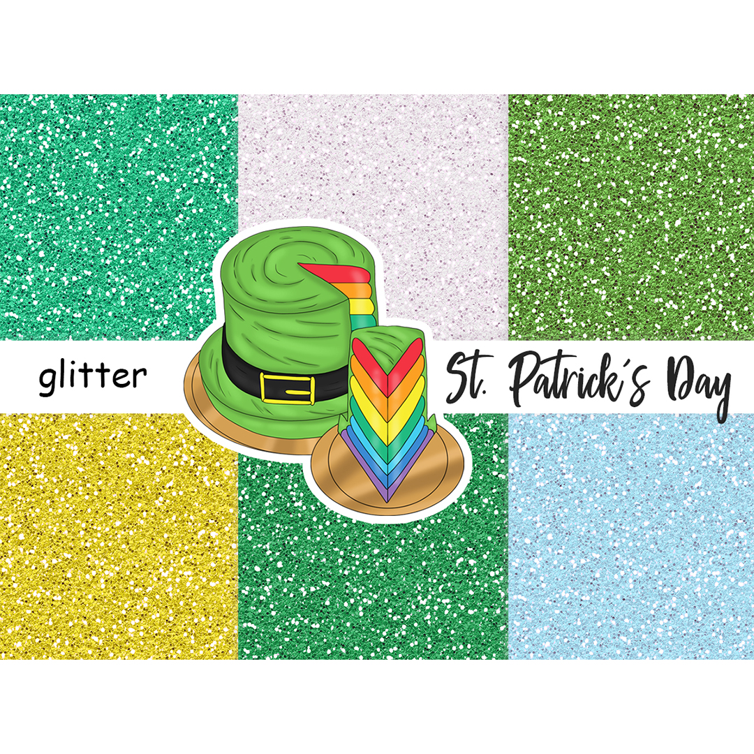 St. Patricks Day Glitter | Green Seamless Textures - Inspire Uplift