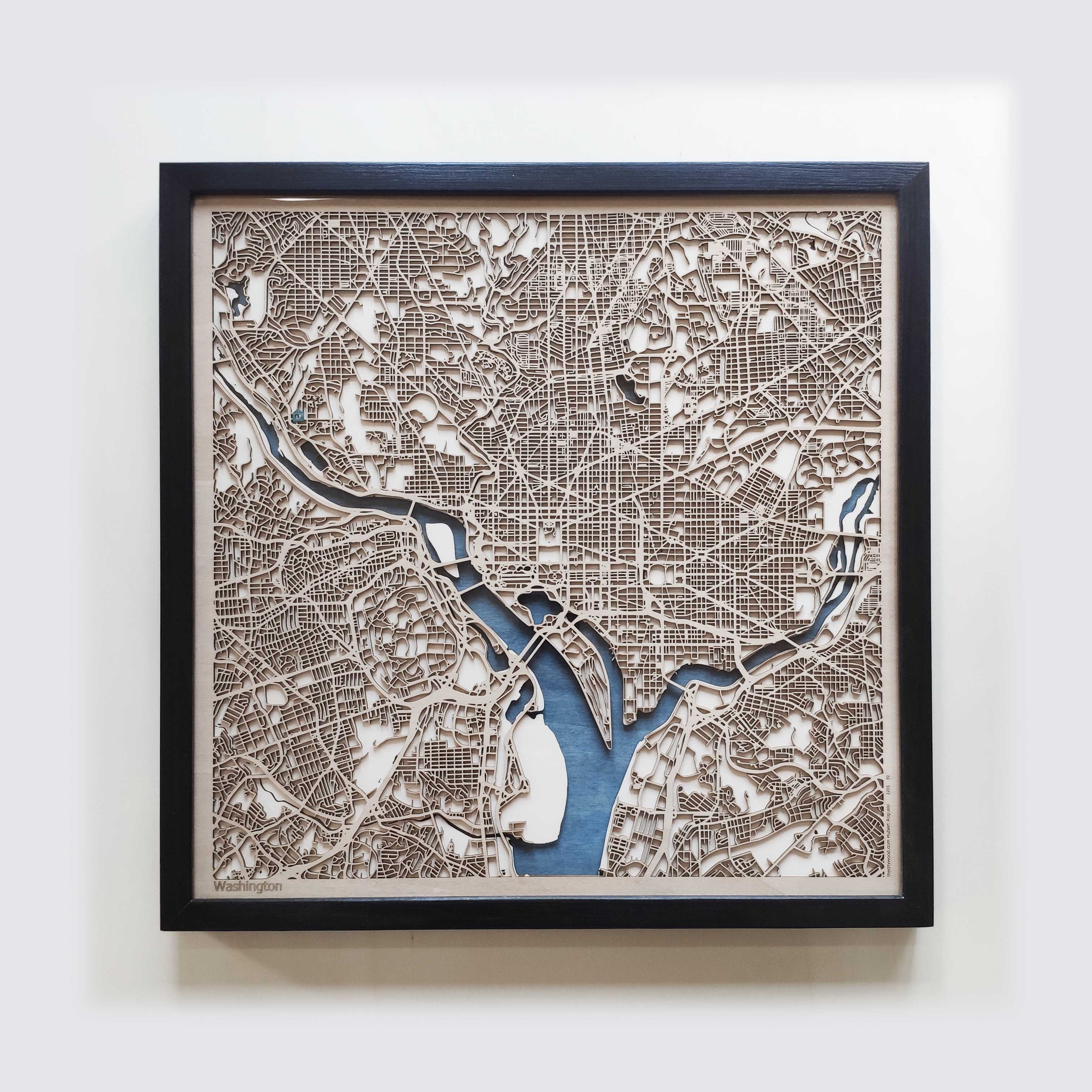 Washington Wooden Map - Laser Engraved - Inspire Uplift