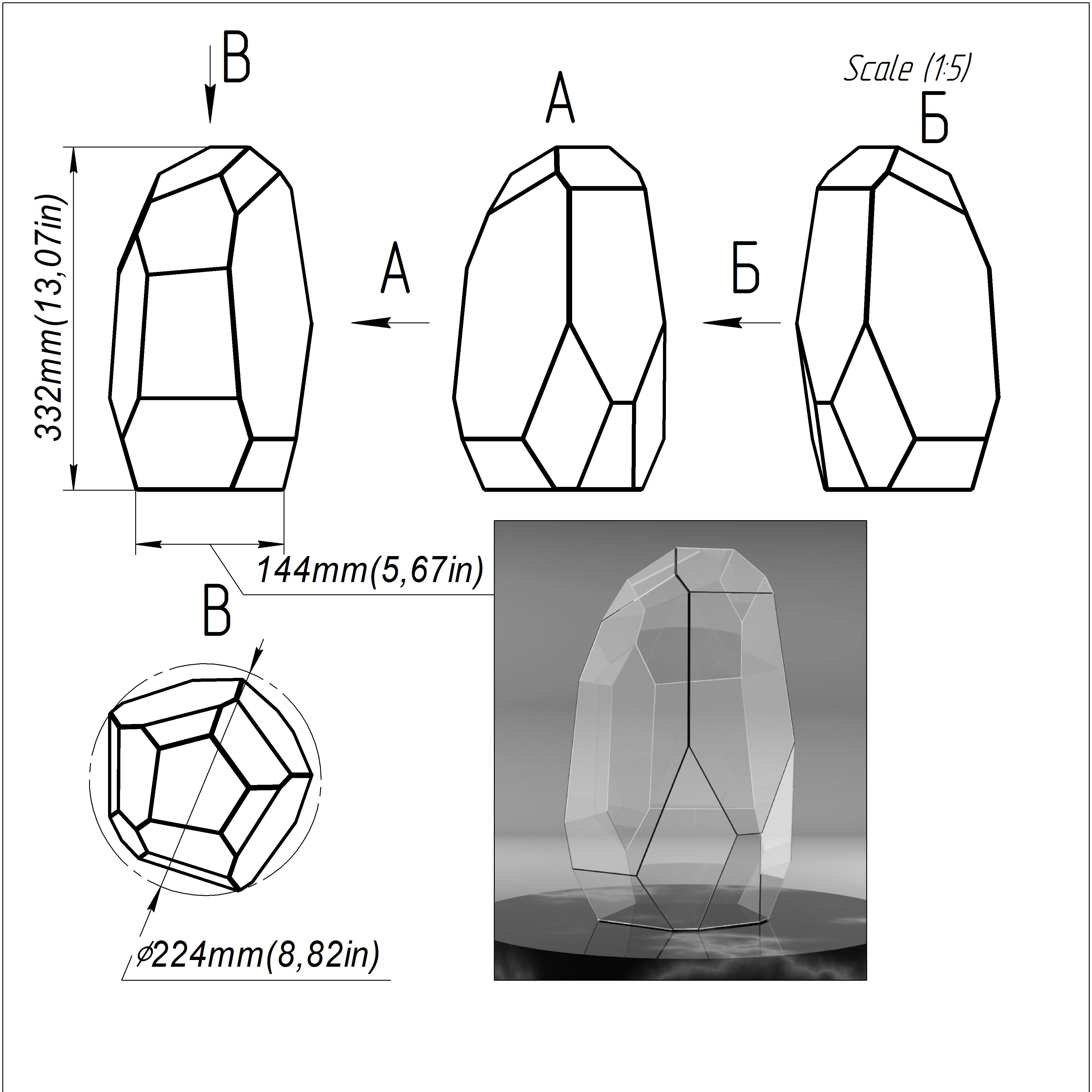 Stained glass printable pattern. Project 155. Brillant3d - Inspire Uplift