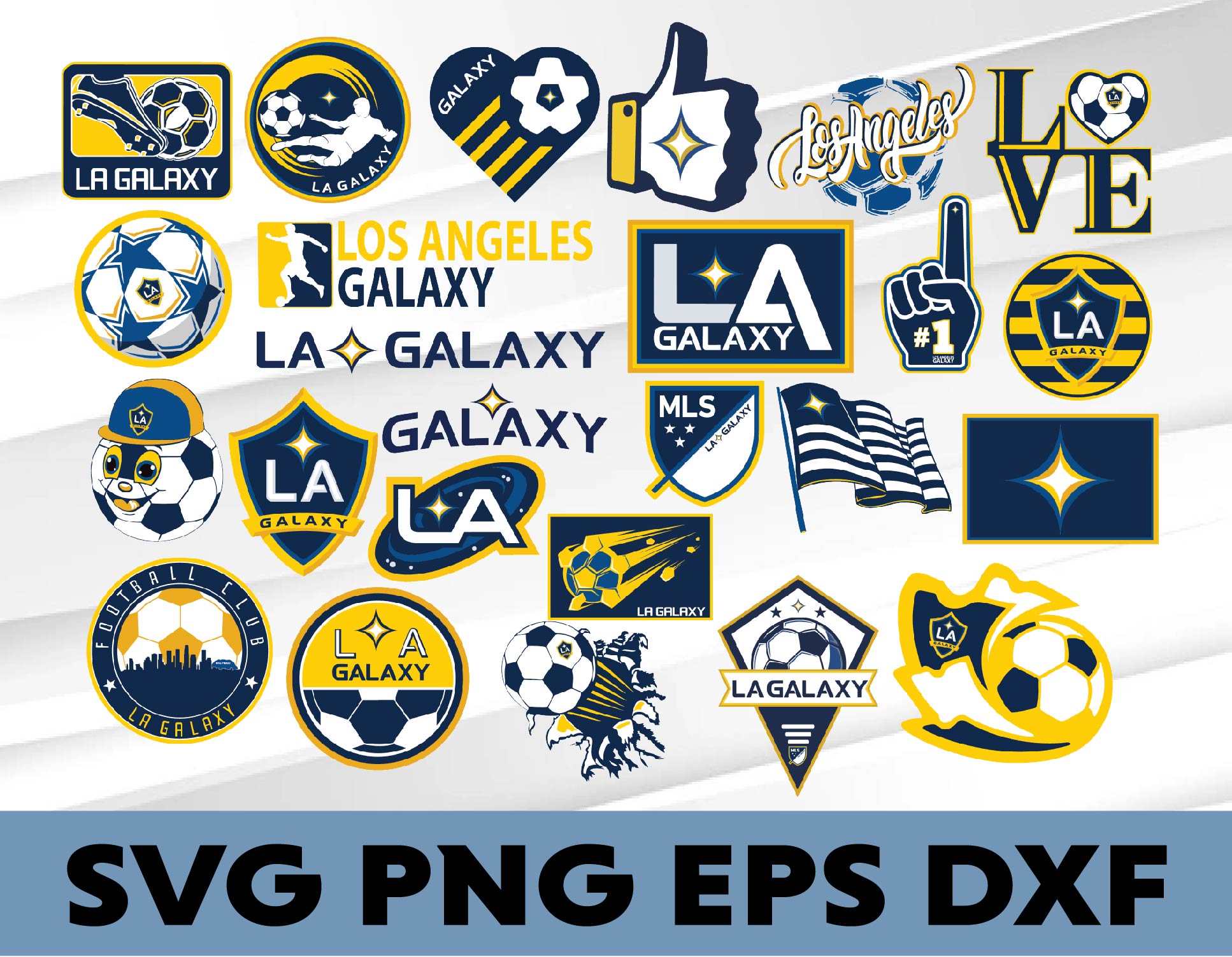LA Galaxy logo, bundle logo, svg, png, eps, dxf | Inspire Uplift