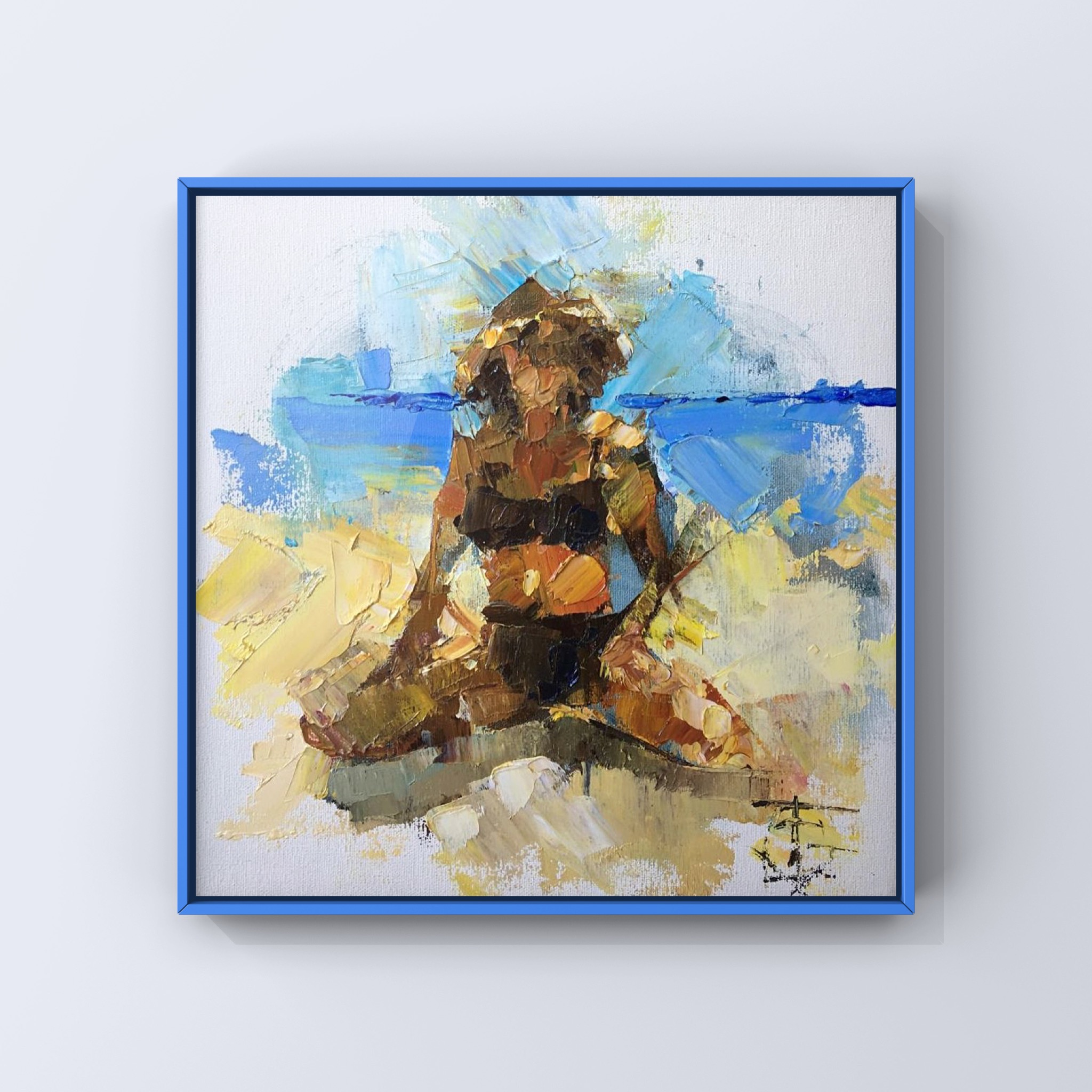 Beach Painting, Unique Small Painting, Original Oil Painting | Inspire ...