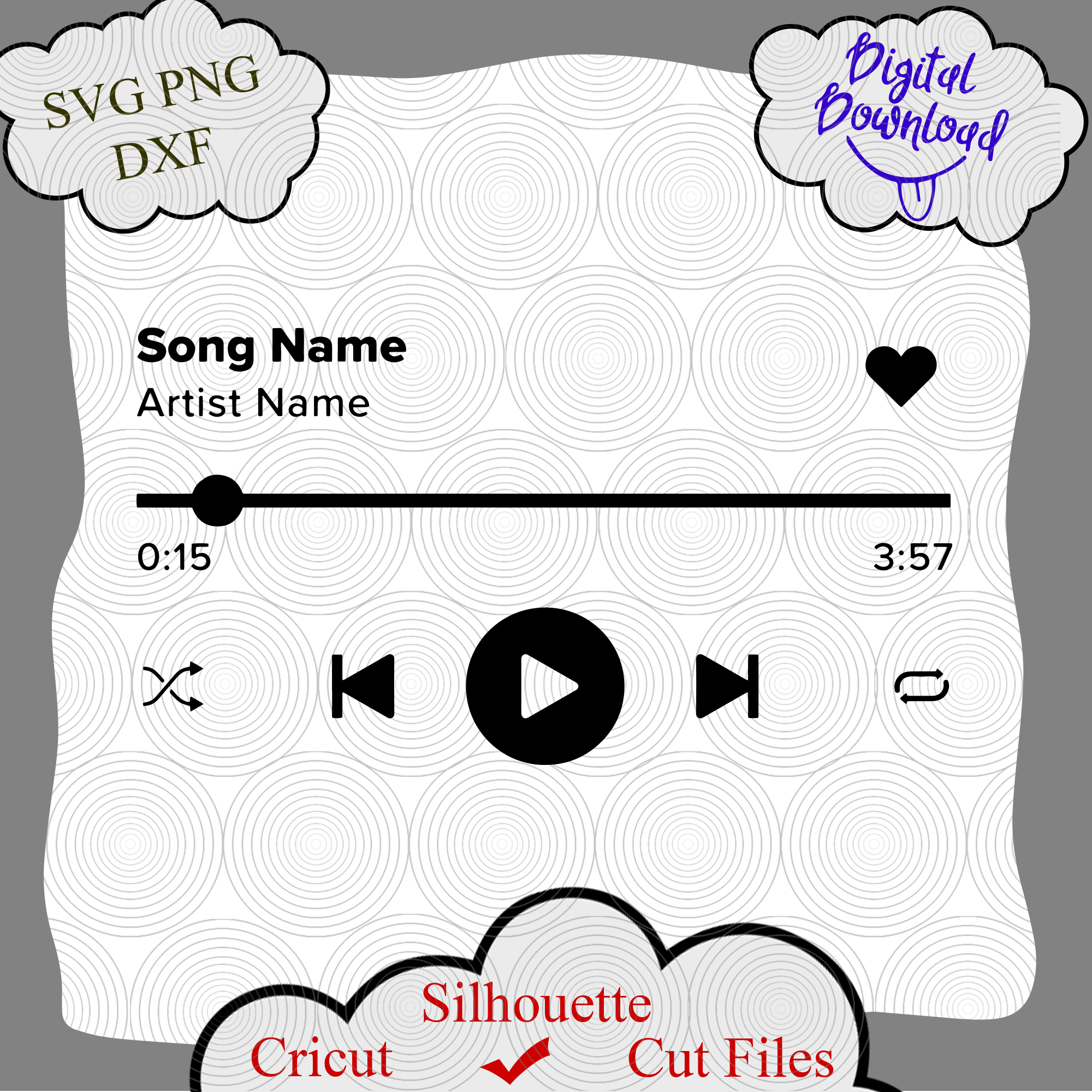 Audio Control Buttons SVG, Audio SVG, Music Player svg cutti | Inspire ...