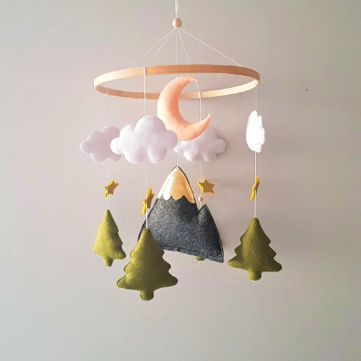 Woodland baby mobile. Forest mobile for nursery. Nursery dec - Inspire ...