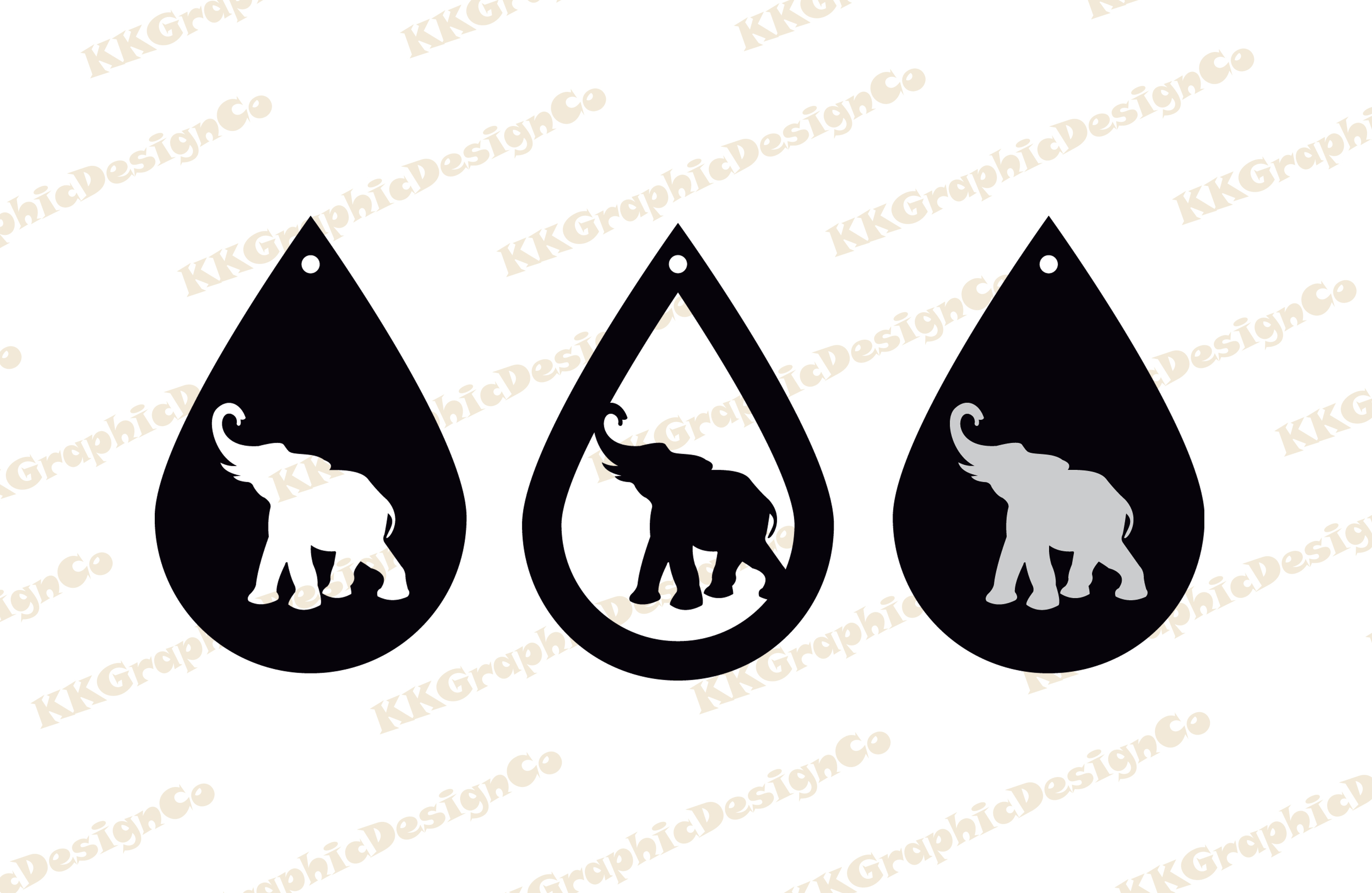 Elephant earring svg Earring svg Earring template svg Wood e | Inspire ...