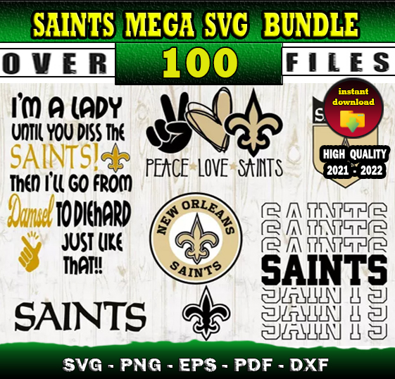 100 SAINTS MEGA SVG BUNDLE - svg, png, dxf files for print & - Inspire ...