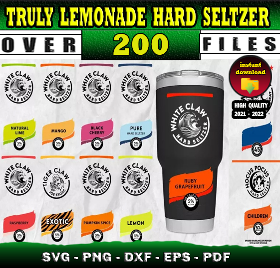 200 TRULY LEMONADE HARD SELTZER SVG BUNDLE - svg files for p | Inspire ...