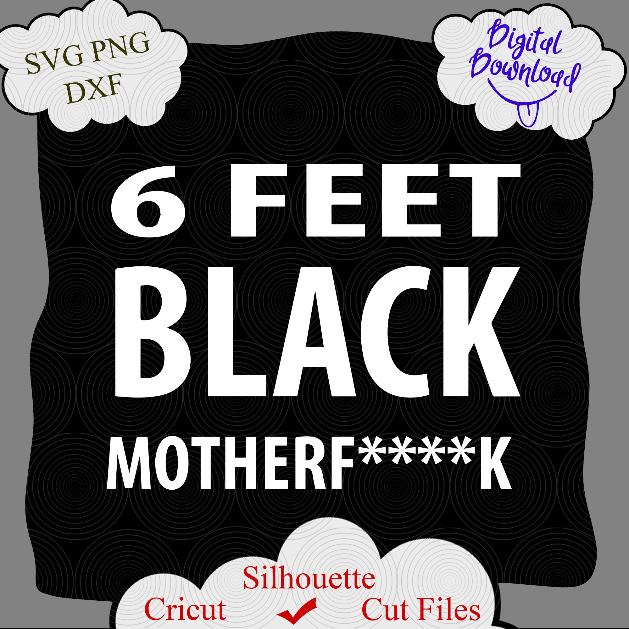 6 Feet Back MotherF*****r svg file, social distancing svg, t - Inspire ...