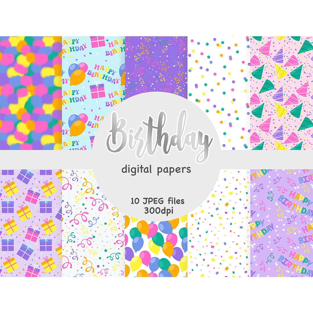 Birthday Bright Patterns - Inspire Uplift