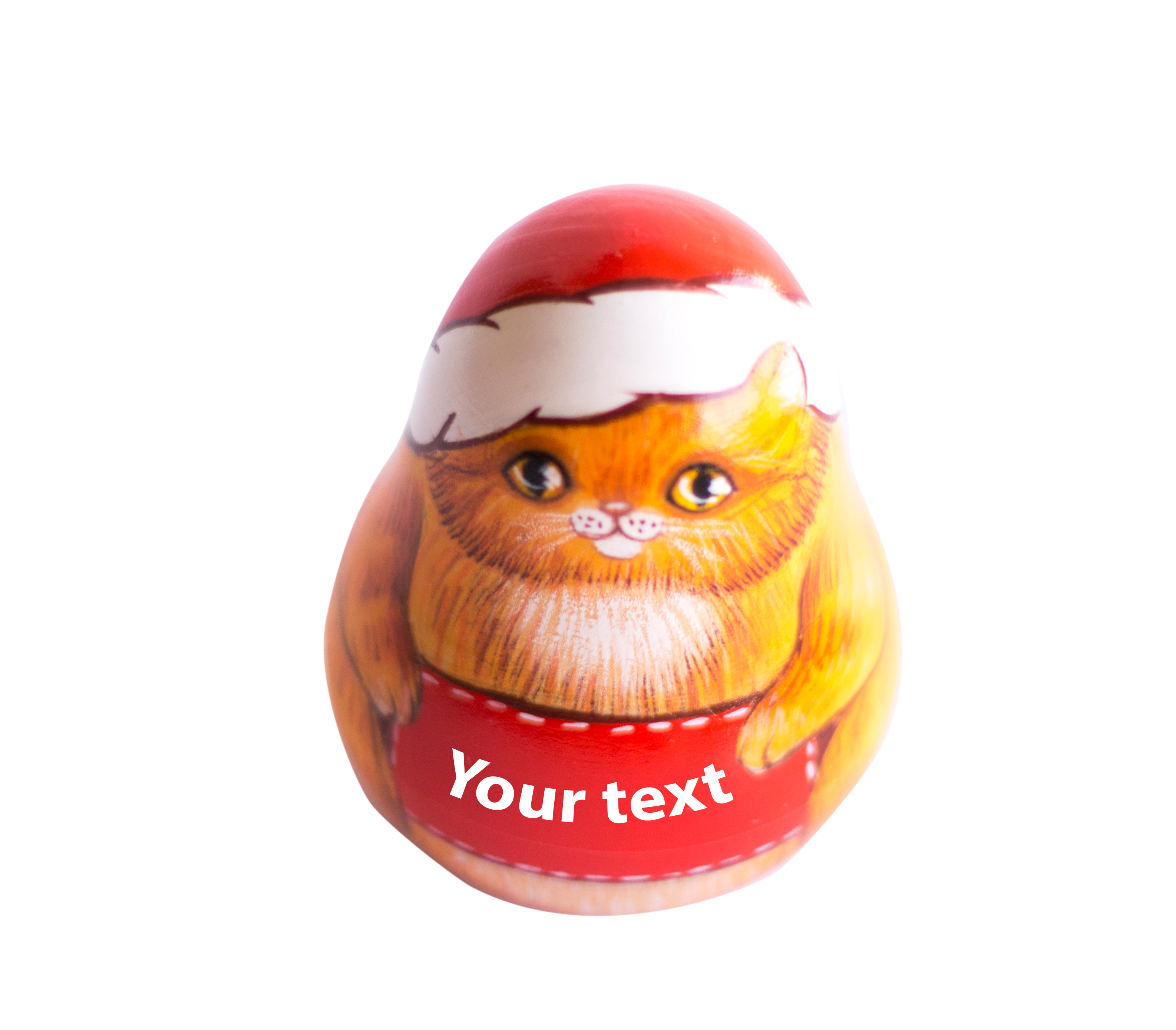 Personalized Mini Roly poly doll cute winter cat Weeble wobb - Inspire ...