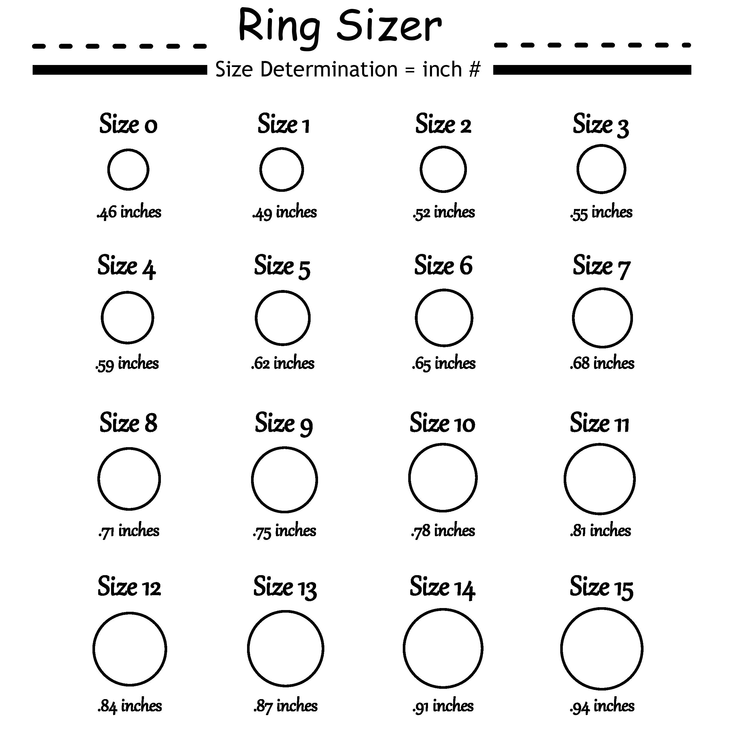 Printable Ring Sizer Ring Size Finder Ring Size Measurin Inspire