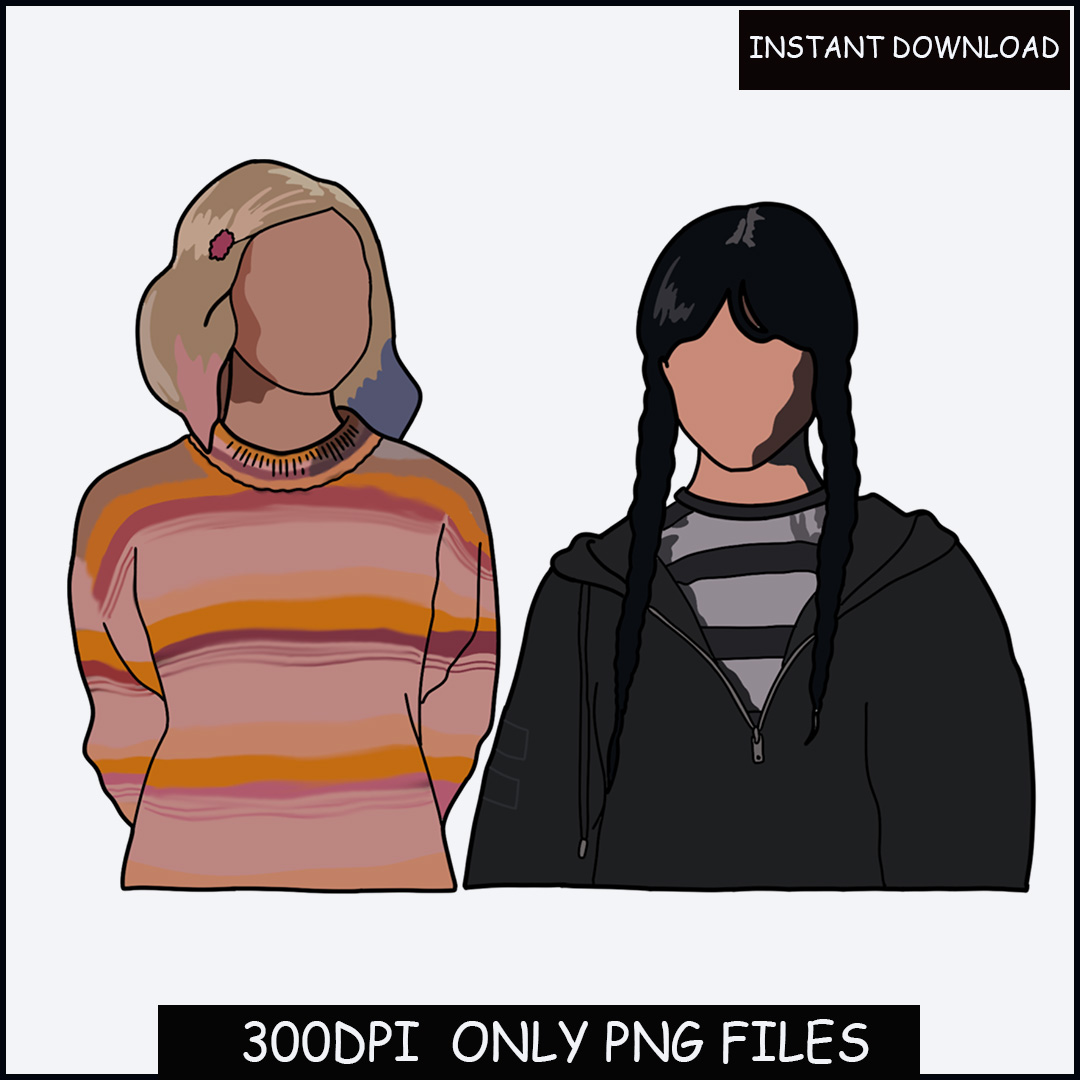 Wednesday and Enid PNG | Inspire Uplift