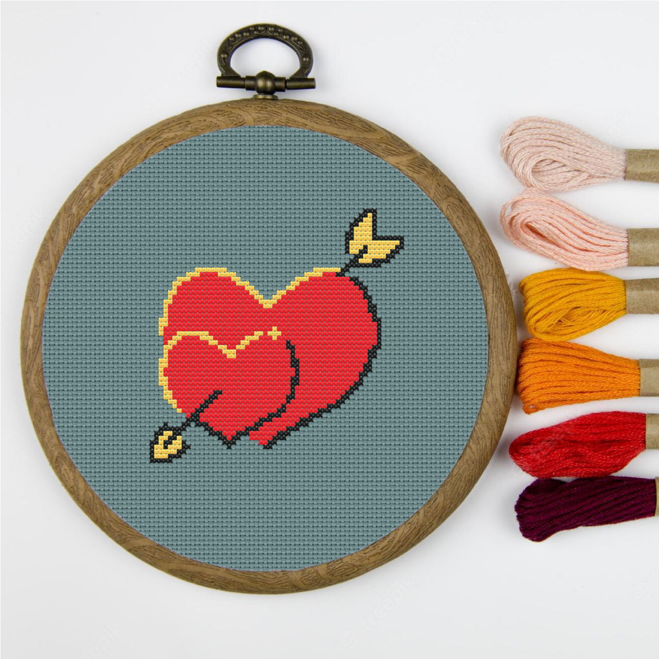 Two Hearts Cross Stitch PDF Pattern, Valentine's Day Gift, W | Inspire ...
