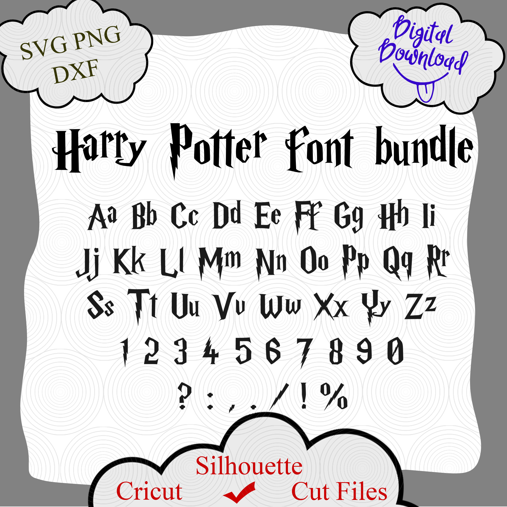 Harry Potter Font SVG, Harry Potter Font bundle, Harry font | Inspire ...