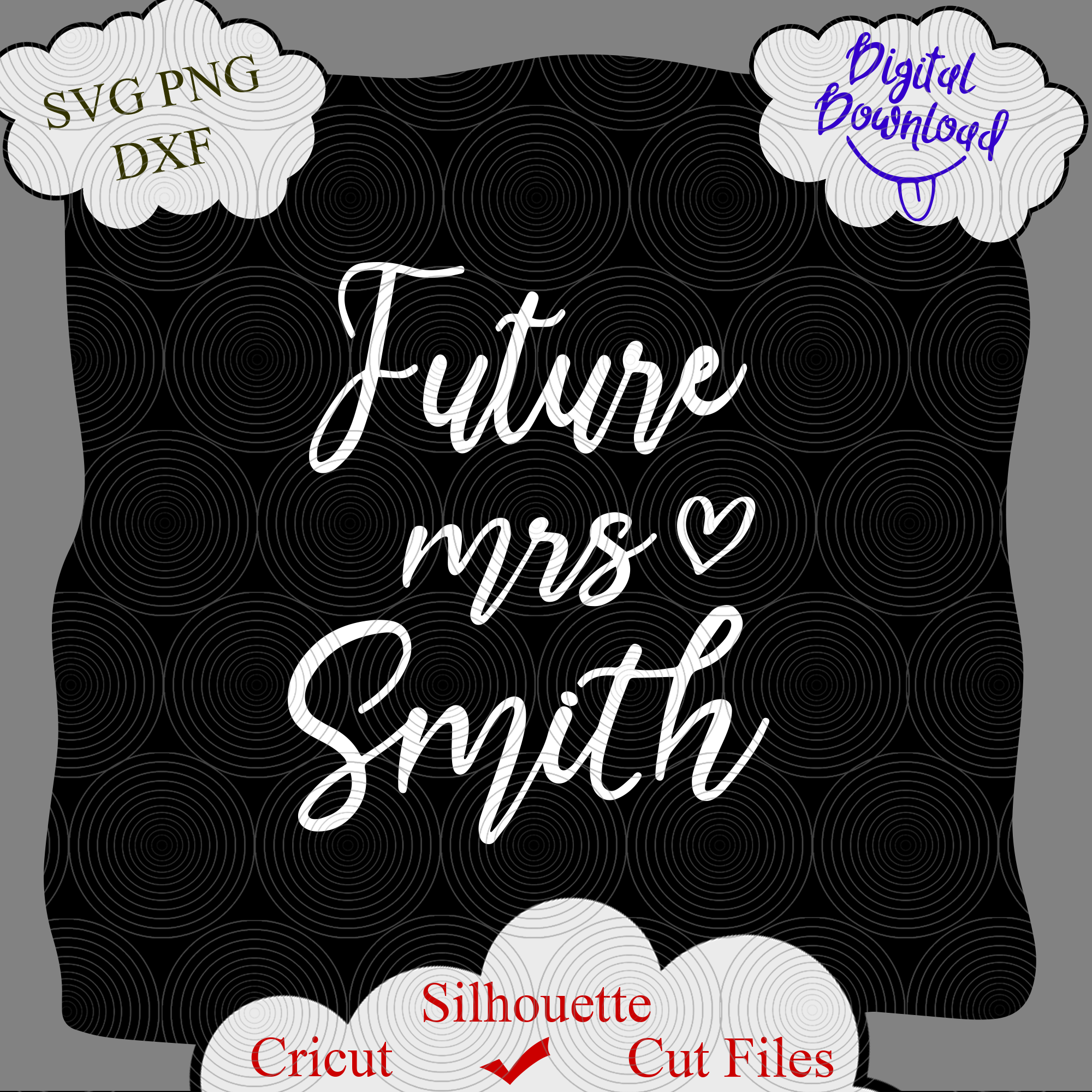 Future Mrs Smith svg, Just Married svg, Bachelorette Party s - Inspire ...