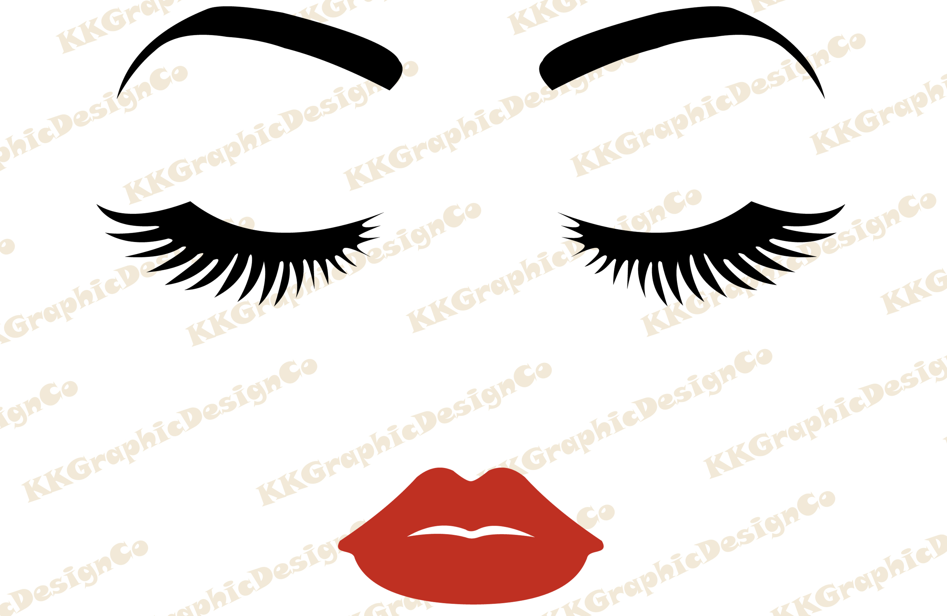 Woman face svg Eyelashes svg Lips svg Makeup svg Lashes svg | Inspire ...
