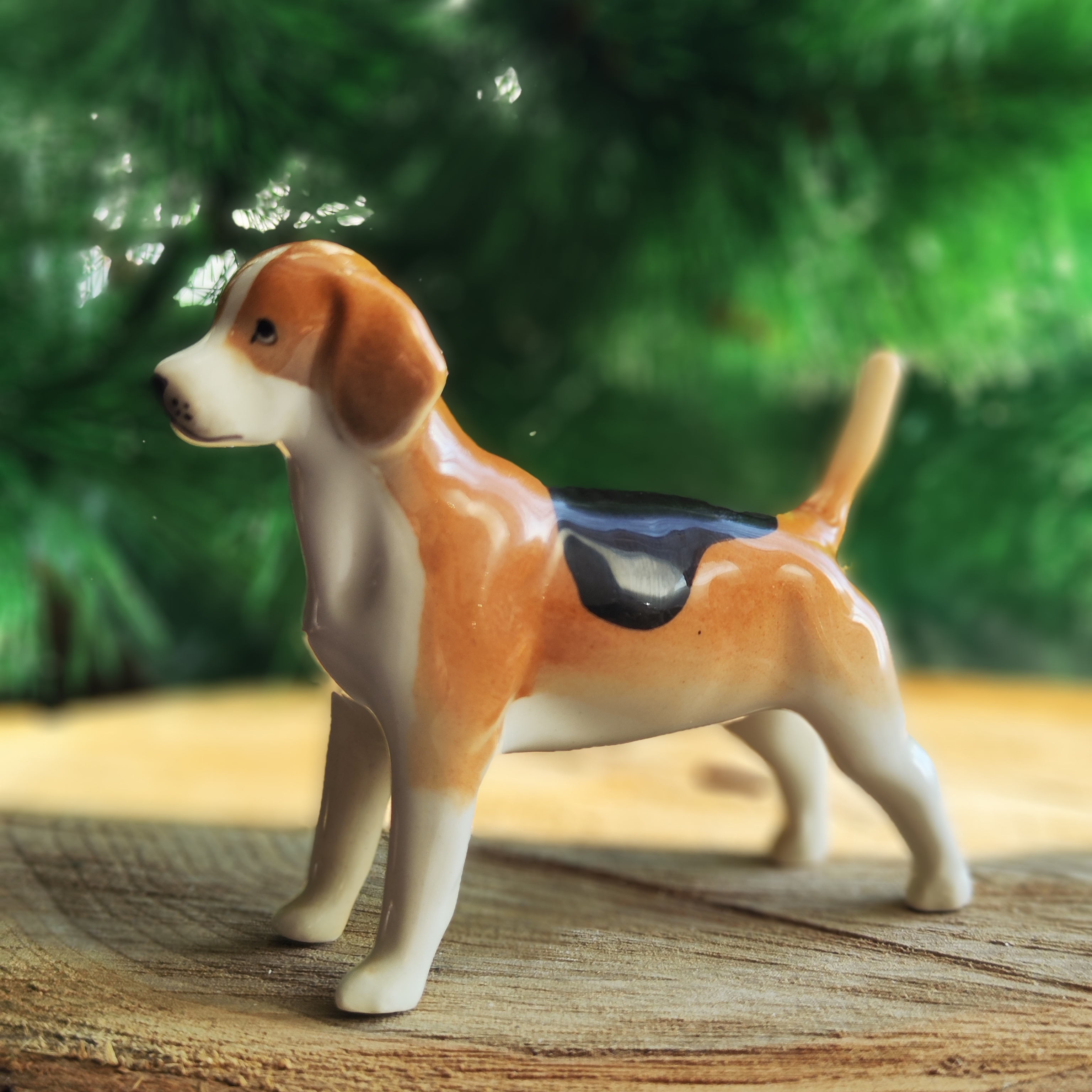 figurine foxhound ceramics handmade, beagle hound statuette, | Inspire ...