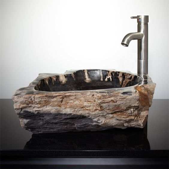 WASH HAND BASINS MADE OF PETRIFIED WOOD - Inspire Uplift