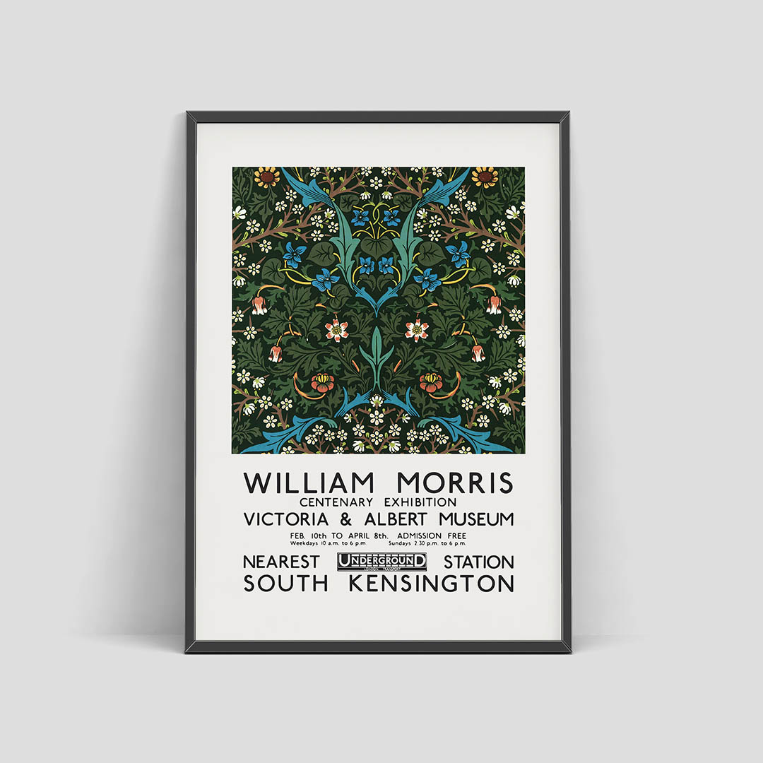 William Morris - Exhibition poster with Tulip Pattern, Londo | Inspire ...