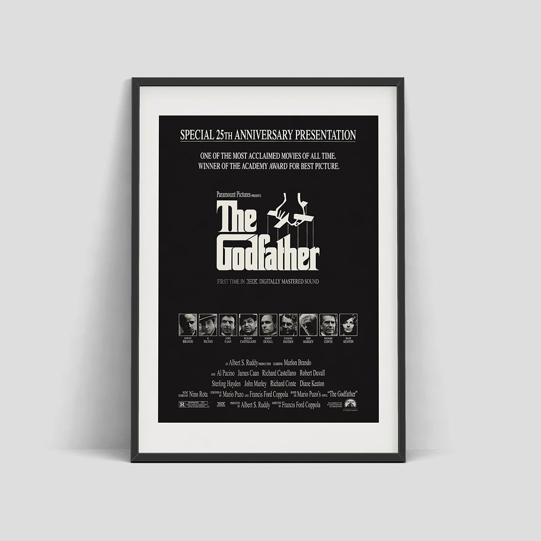 The Godfather - Retro movie poster by Francis Ford Coppola, | Inspire ...