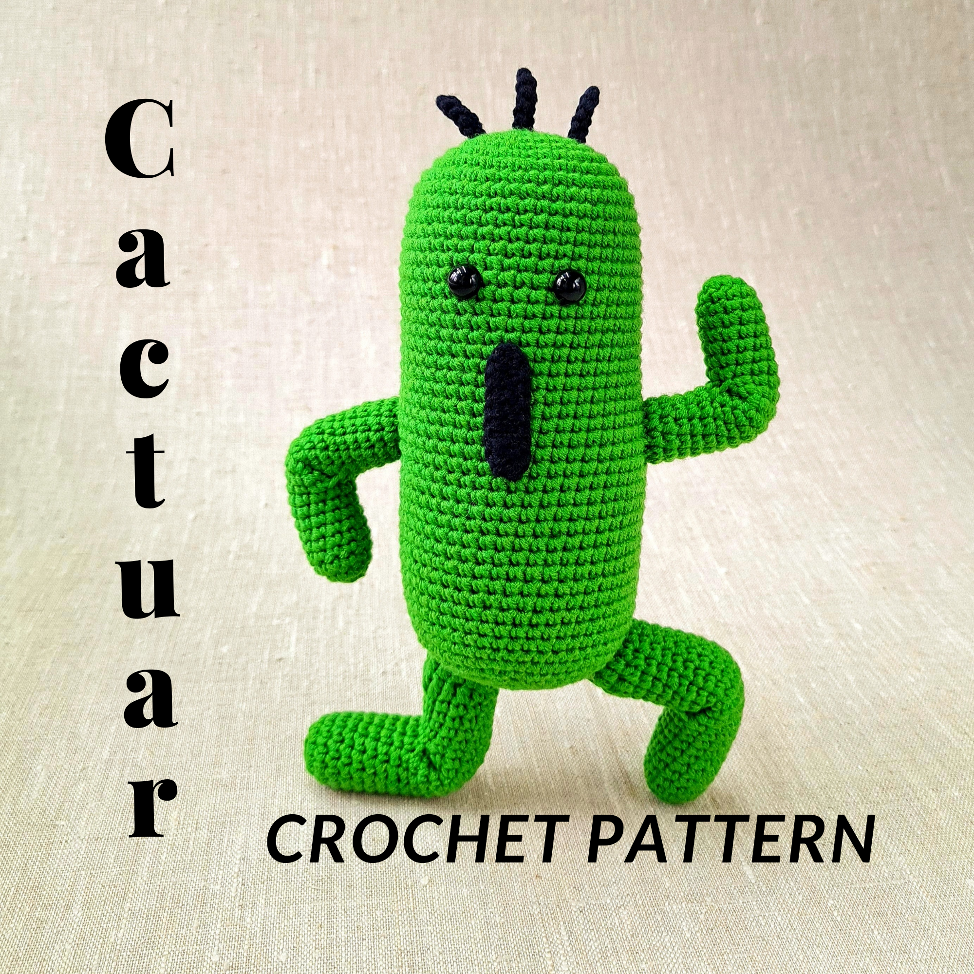 Cactuar crochet pattern, FFXIV, Final fantasy plush, DIY toy | Inspire ...