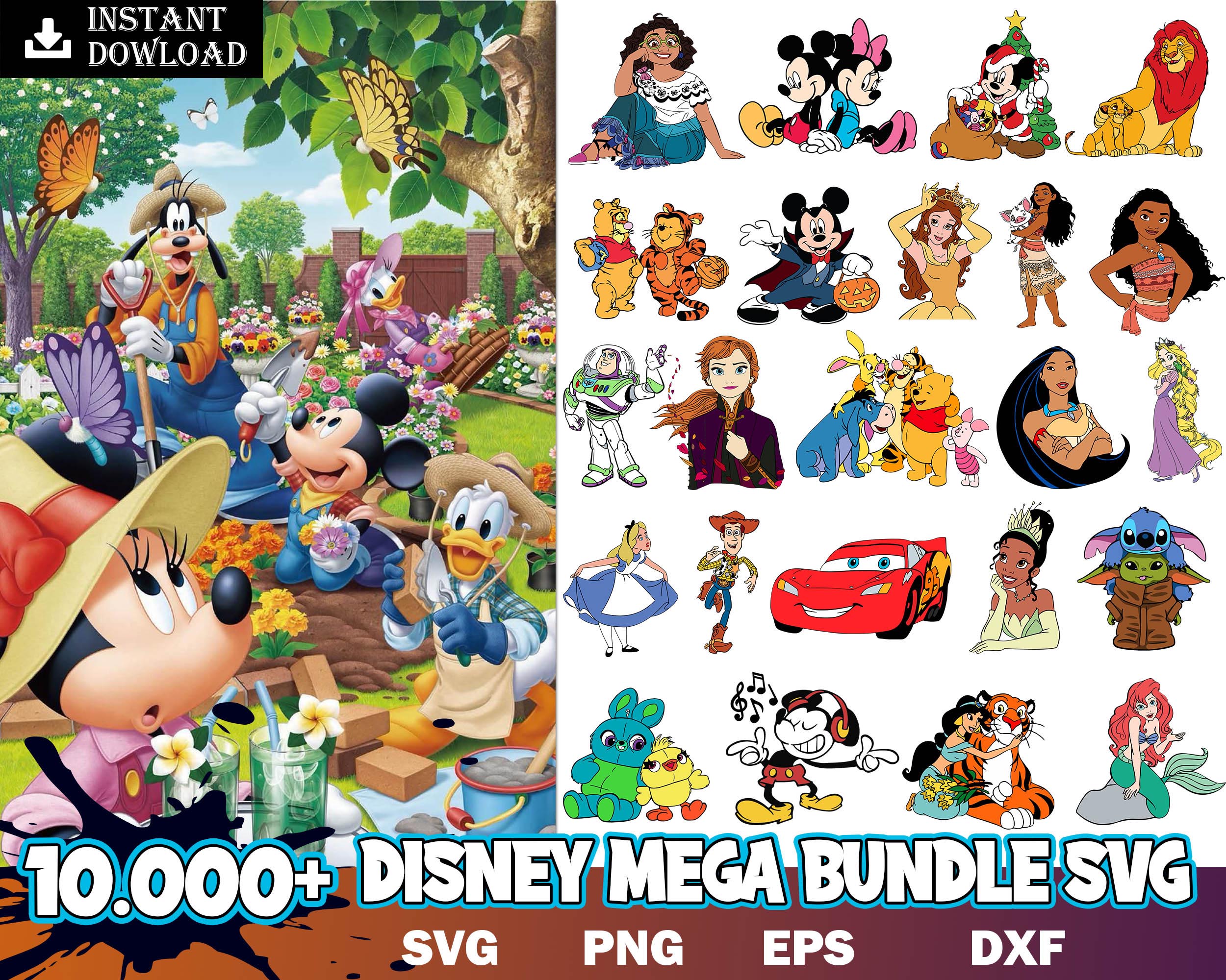 Mega Bundle Svg, Disney SVG Bundle, Disney designs, Disney s - Inspire ...