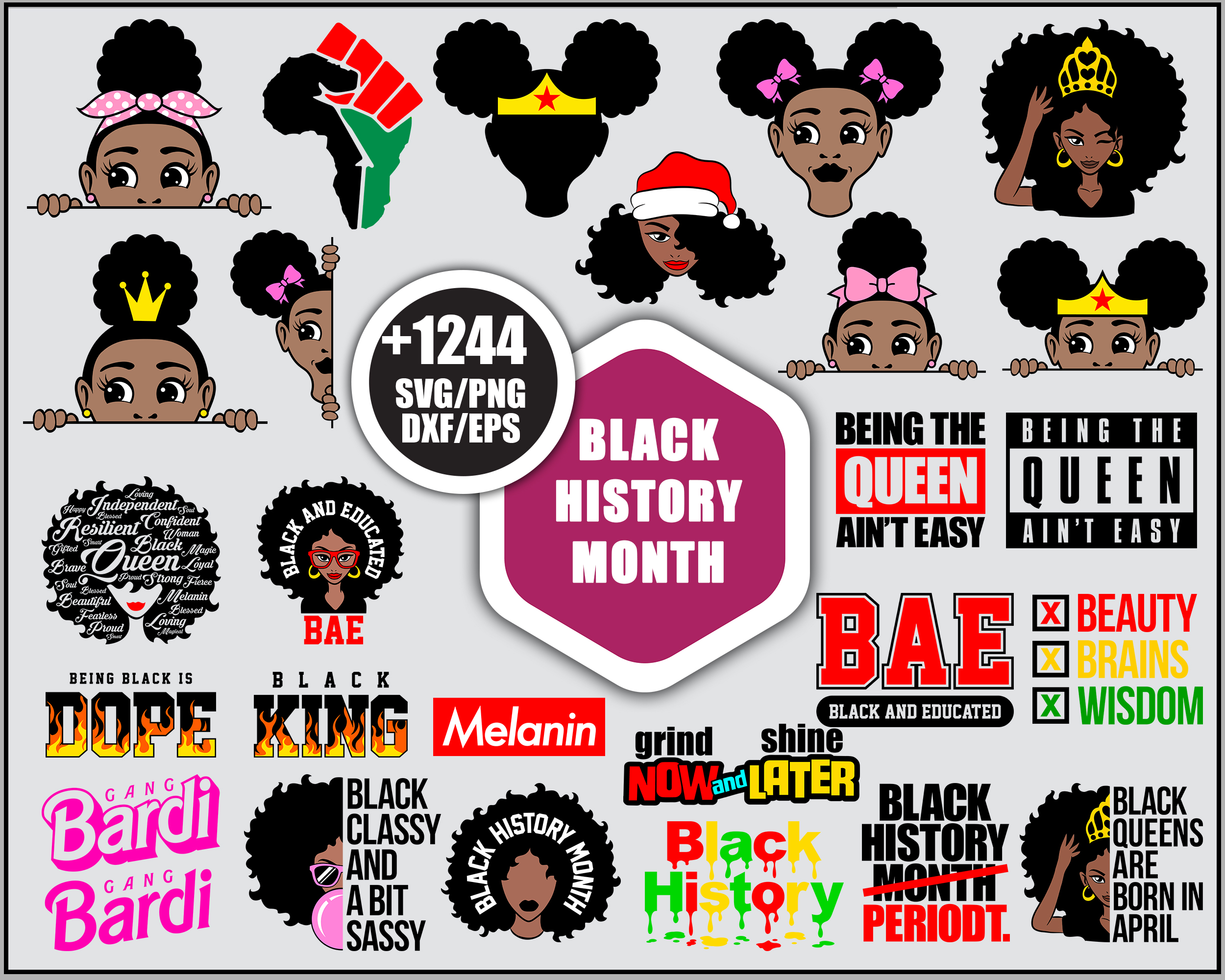 Black History Month Bundle SVG, Black Woman SVG, Black Histo | Inspire ...