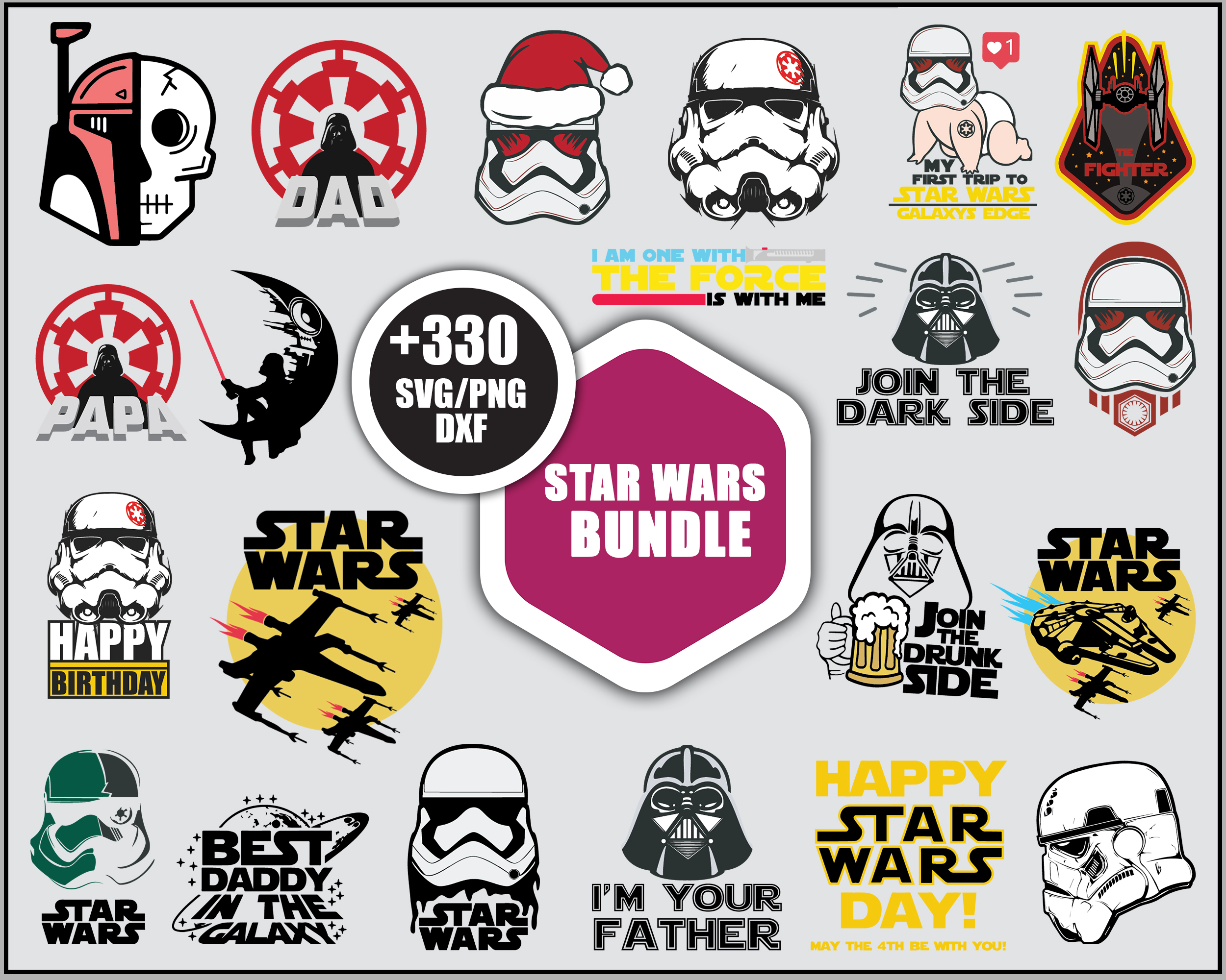 Star Wars Bundle SVG, Star Wars SVG, Star Wars Characters SV | Inspire ...