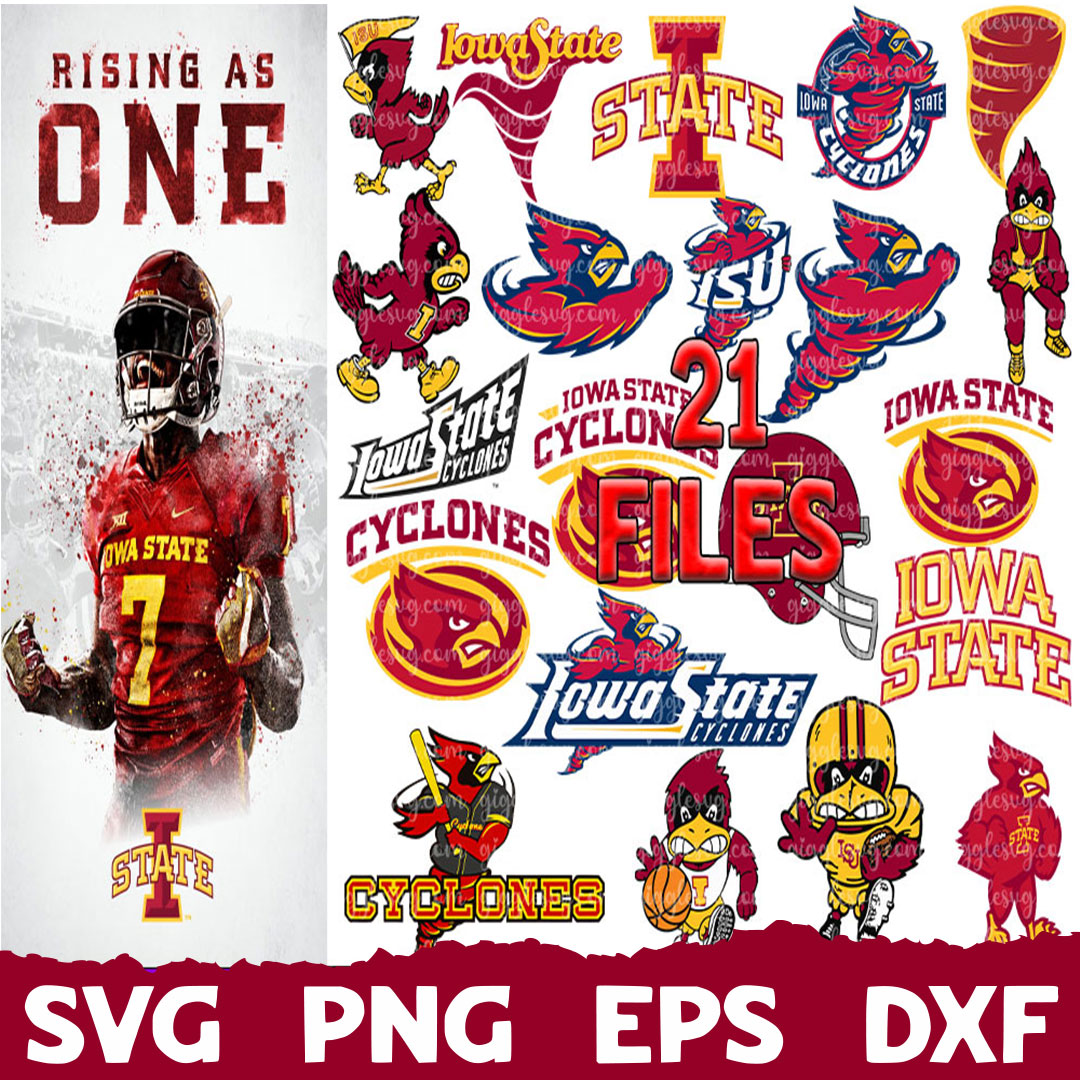 Iowa State Bundles, Iowa State Svg, NCAA Football Svg, NCAA | Inspire ...