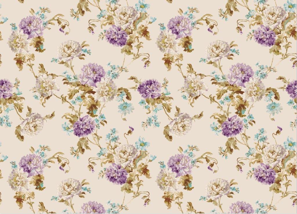 Floral Fabric, Fabric with Blooming Flowers, Linen and Visco - Inspire ...